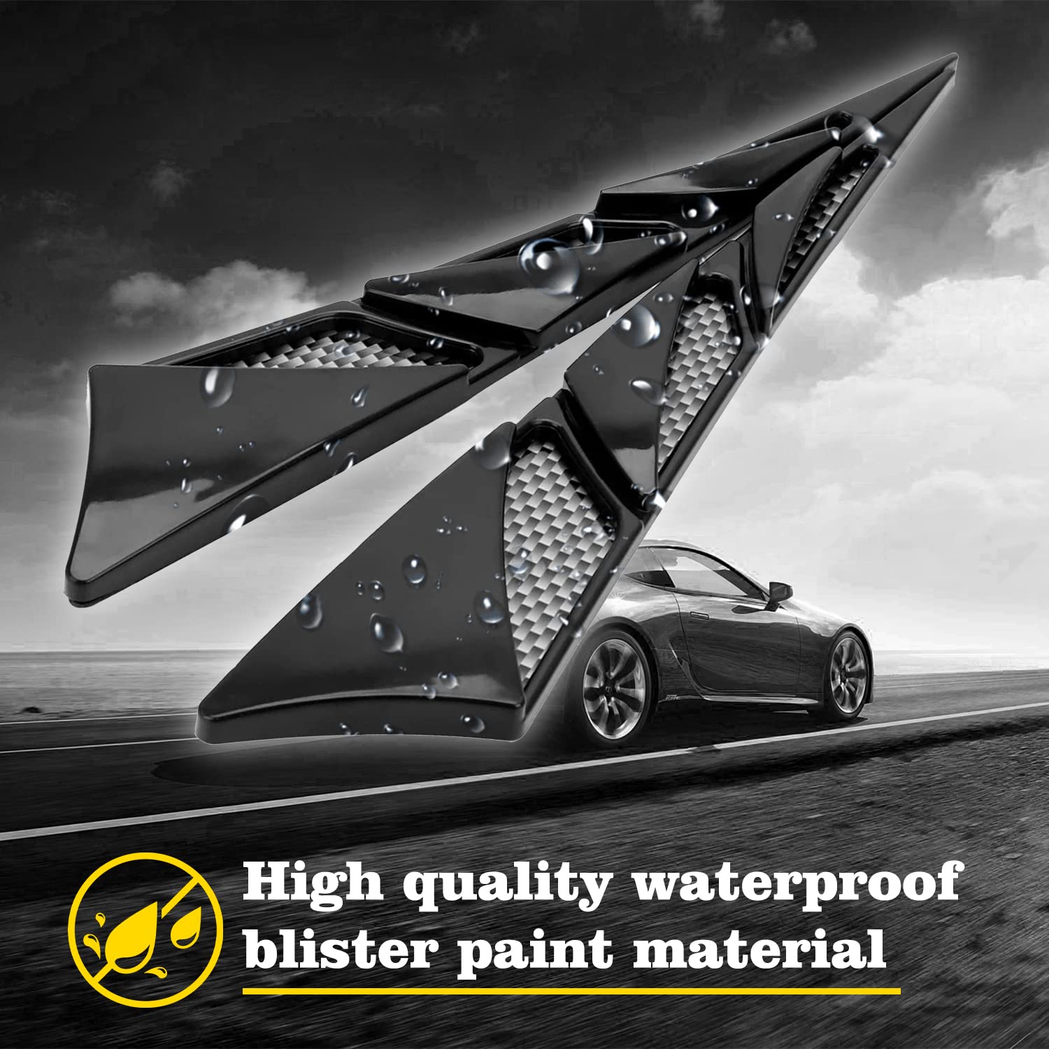 Snapklik.com : Yonput 2 PCS Car Hood Ventilation Cover, Airflow Side ...