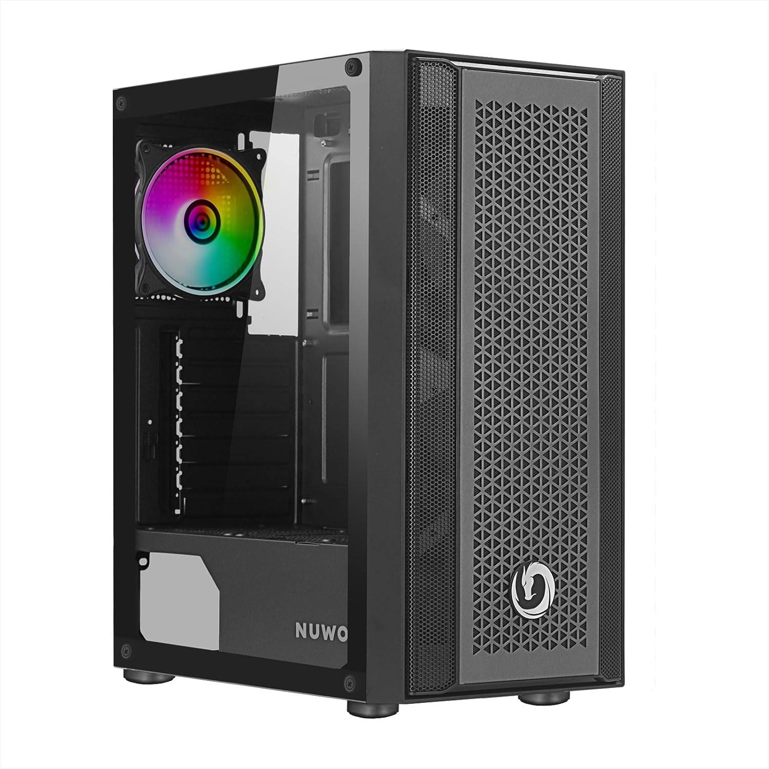 Nuwo Gigan G801 Boîtier Mid Tower ATX pour PC Gaming Desktop Office 0,50 mm SPCC, Ventilateur ...