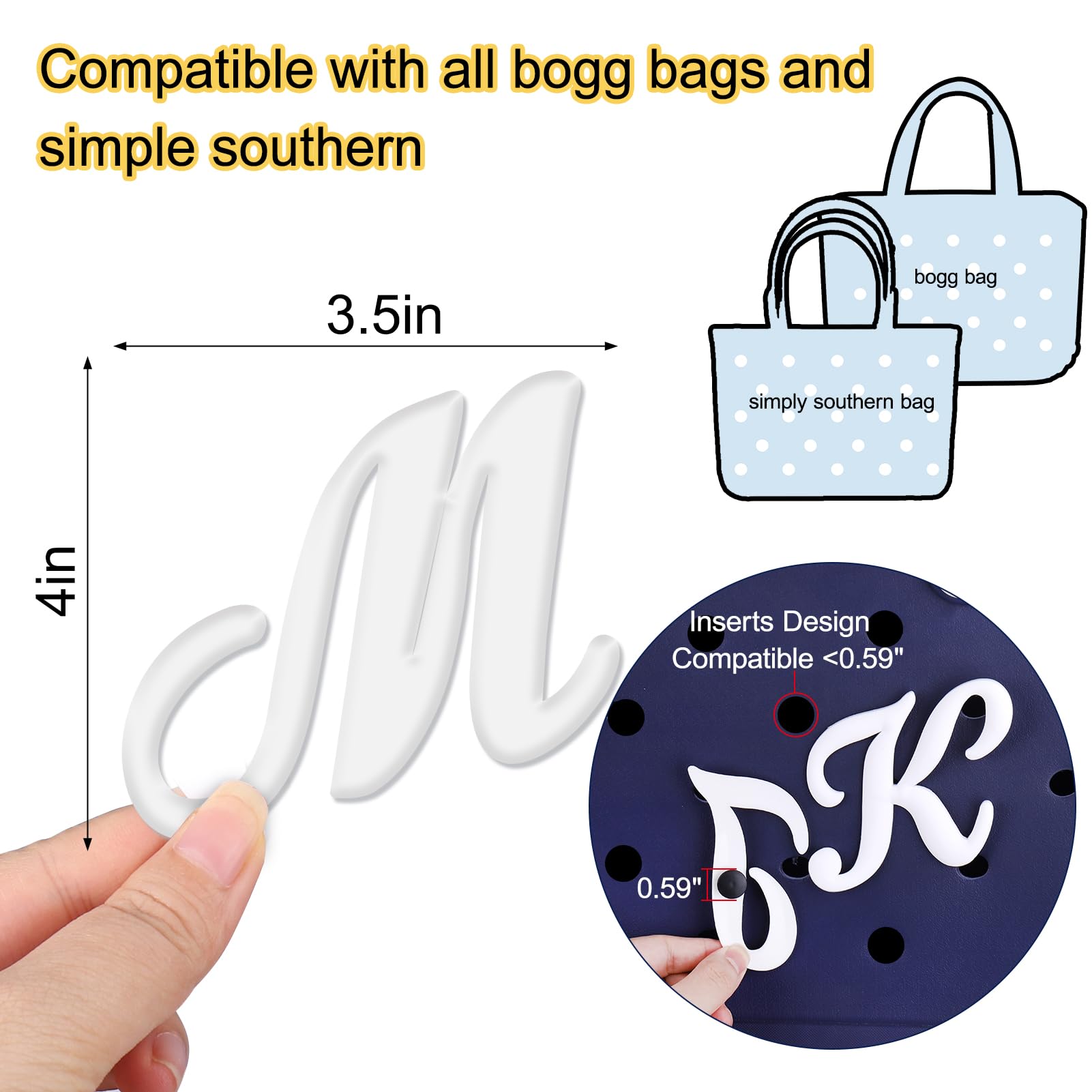 Snapklik.com : Mity Rain Letter Charms For Bogg BagAlphabet Lettering ...