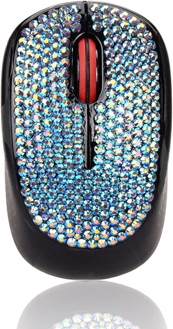 Amazon.com: Bling Sparkle Crystal Rhinestone Travel 2.4G Wireless Mouse ...