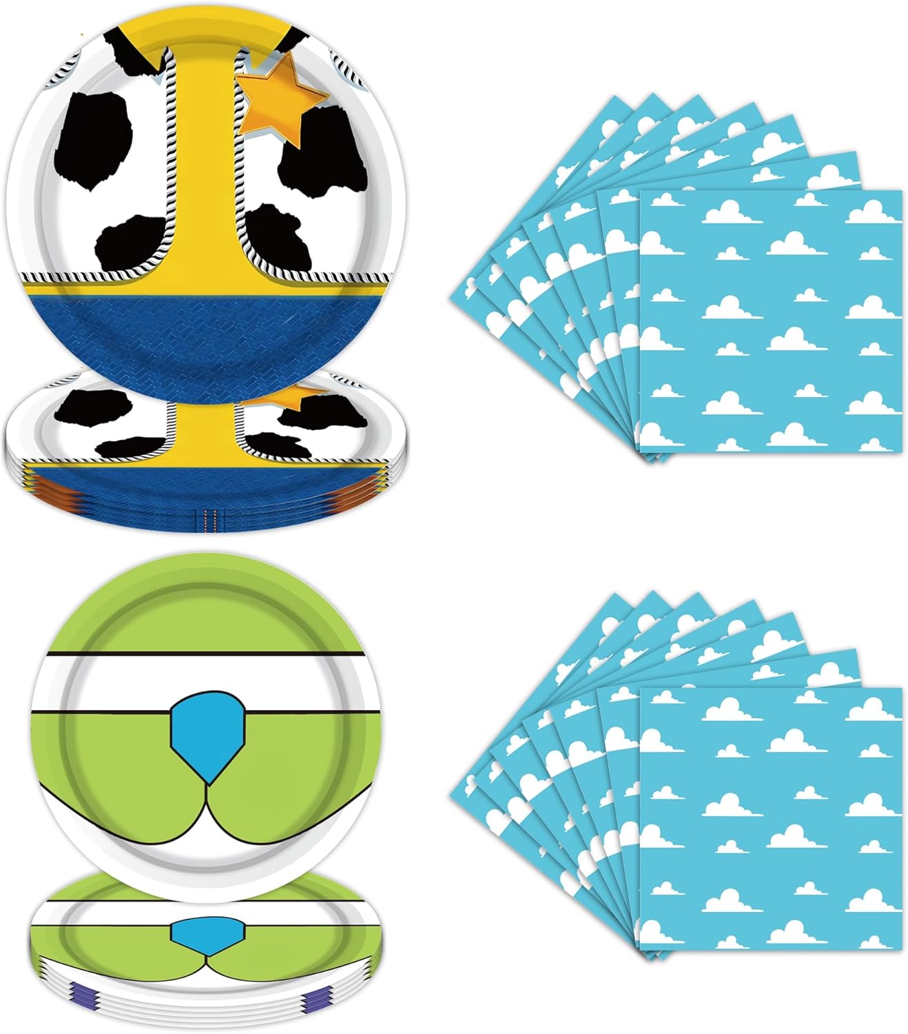 Amazon.com: ANFGANC Cartoon Story Birthday Party Supplies - 40pcs Party ...