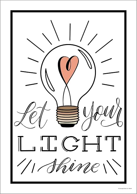 Amazon.com: Schoolgirl Style Simply Stylish Let Your Light Shine Poster ...