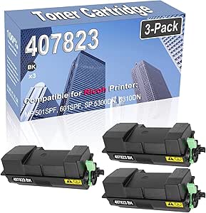 Amazon.com: Credibility Store 3-Pack (Black) Compatible High Capacity 407823 Toner Cartridge ...