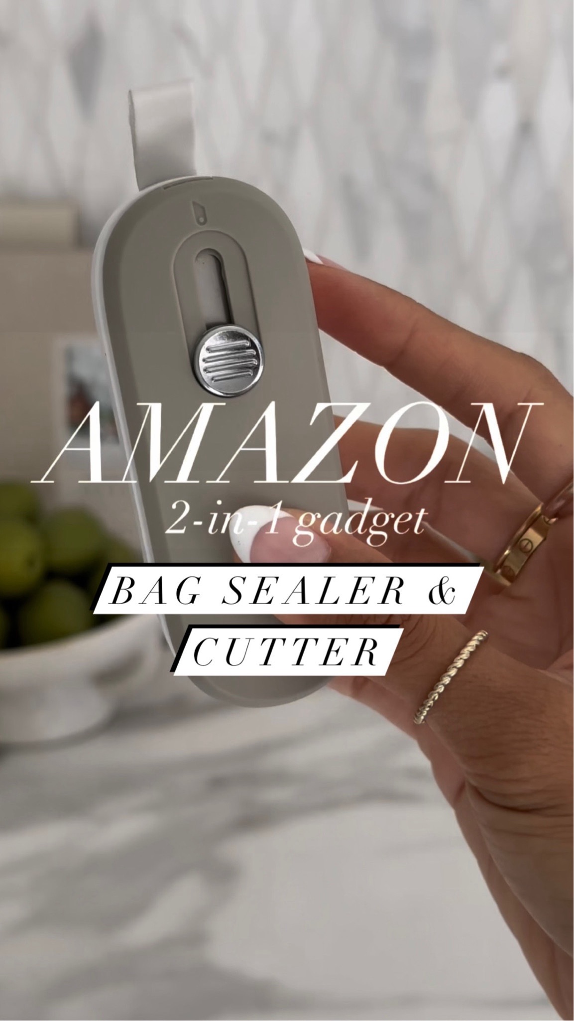 Watch Shop now! A handy 2-in-1 gadget that cuts & seals bags! Xo! on ...