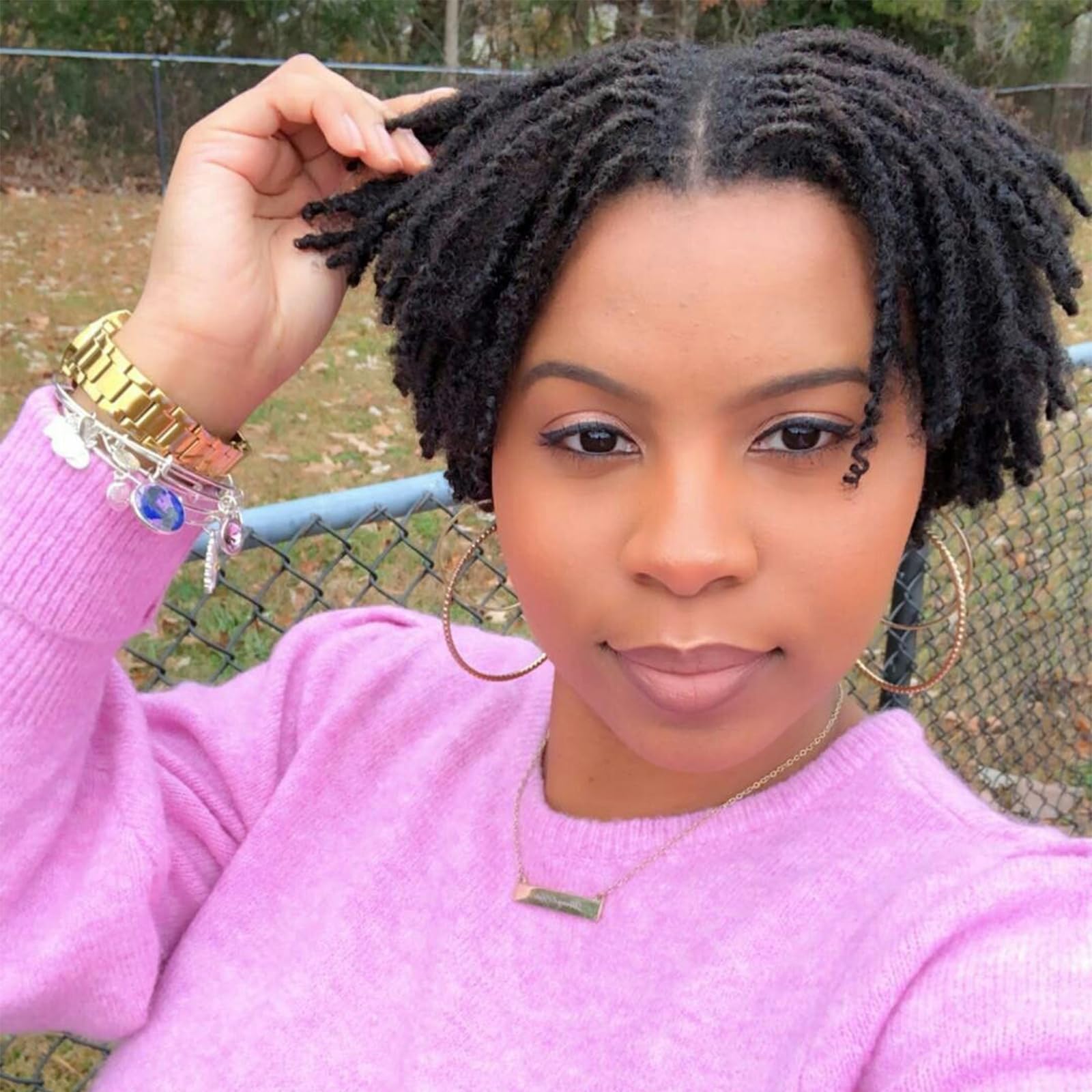 Amazon.com : Netoe Loc Extensions Human Hair Dreadlock Extensions ...