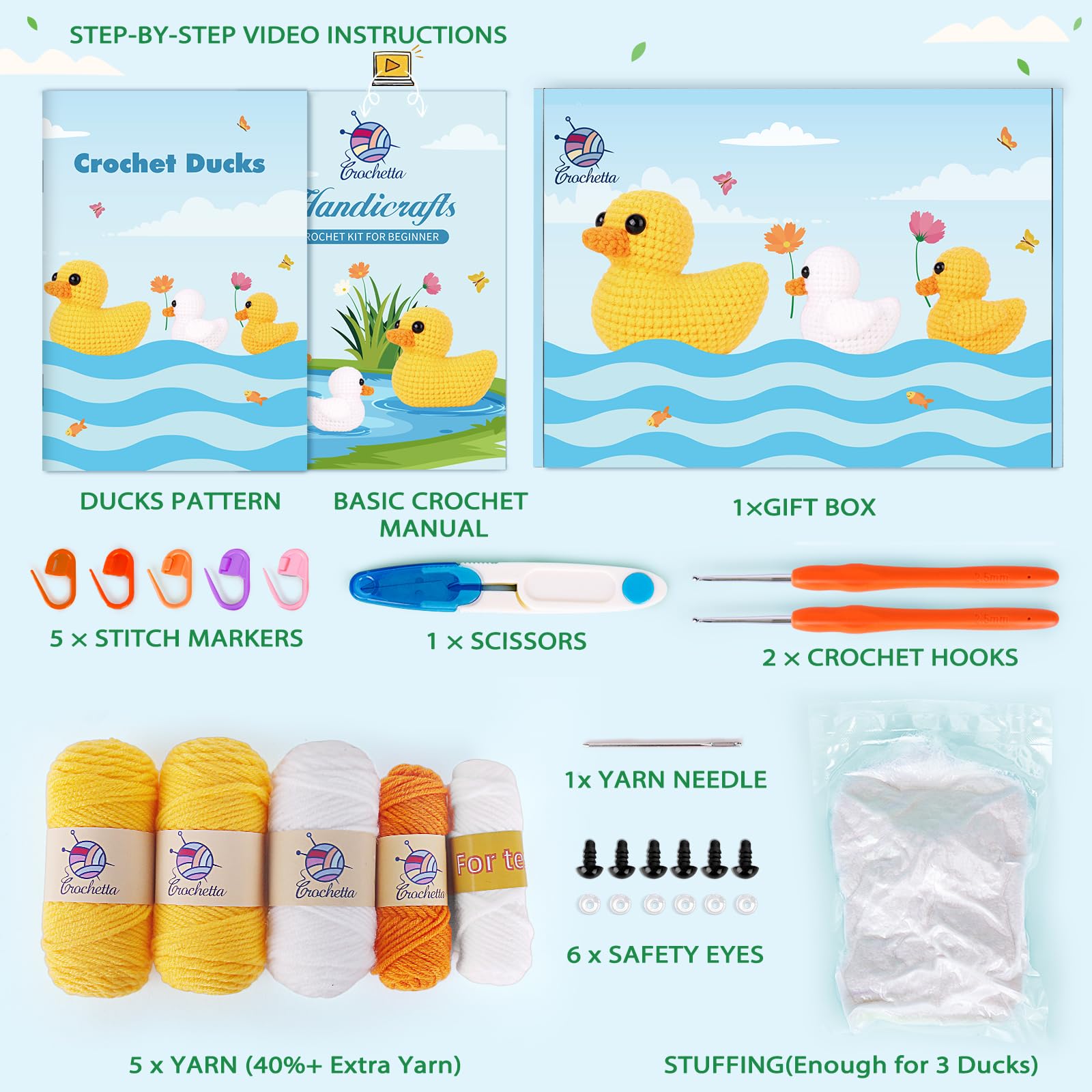 Snapklik.com : Crochetta Crochet Kit For Beginners, Crochet Kit