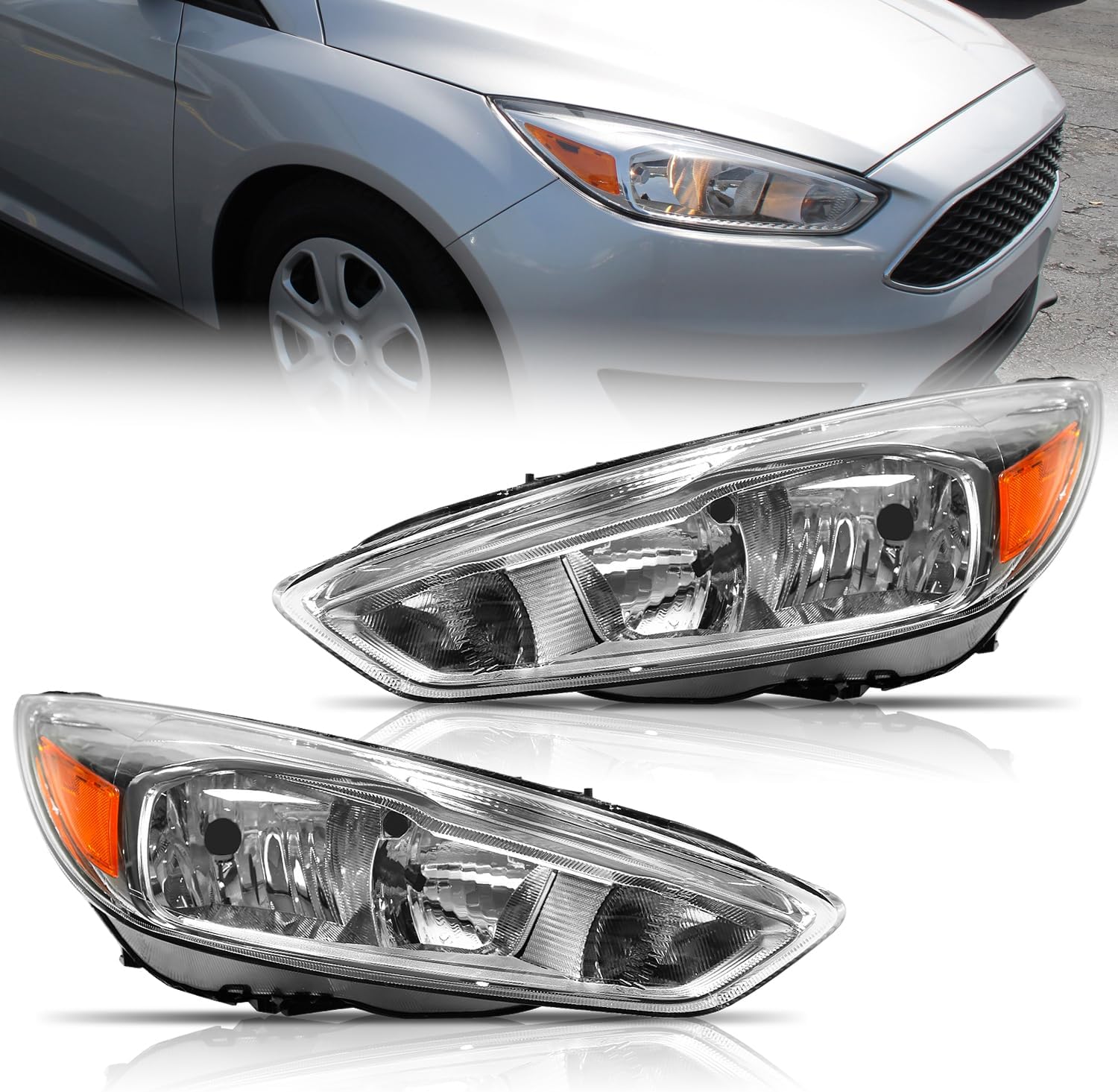 Amazon.com: Headlights Assembly compatible with 2015-2018 Ford Focus ST ...