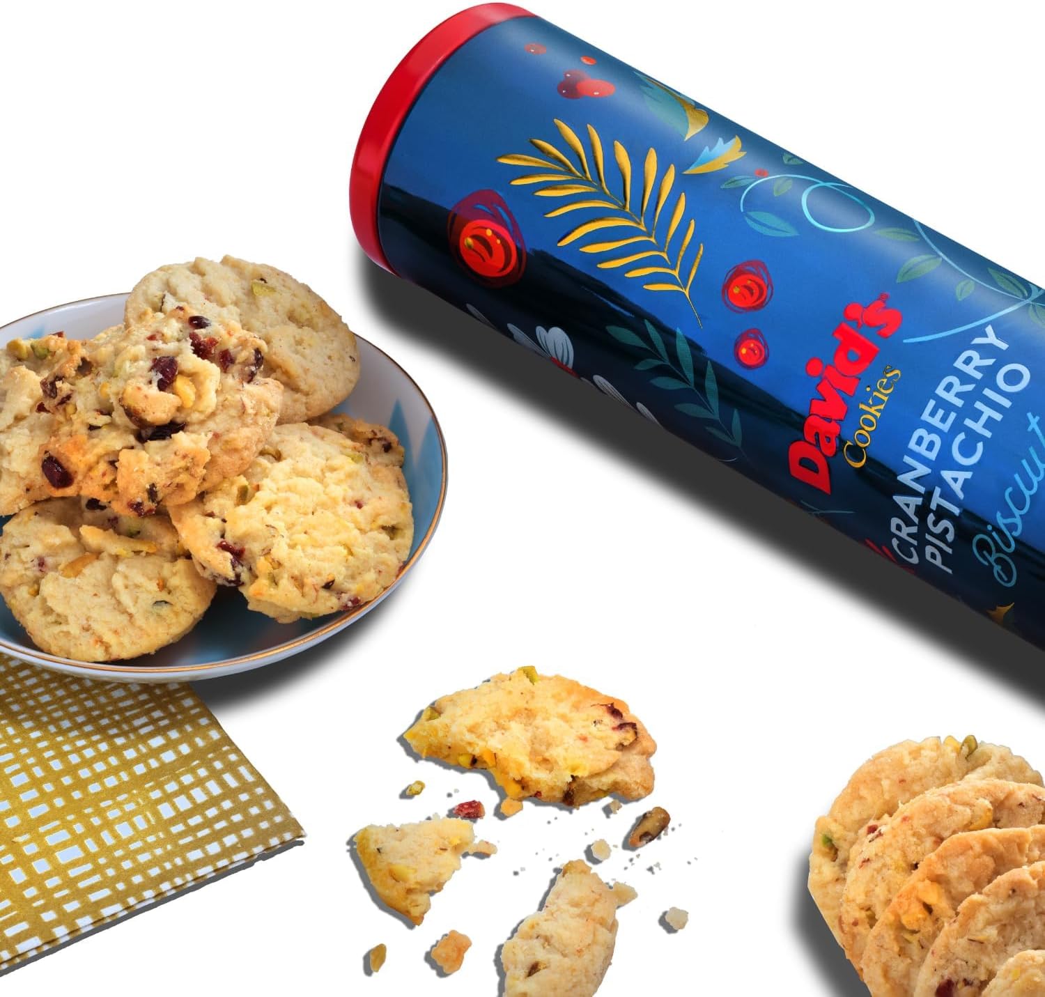 Amazon.com: David's Cookies Cranberry Pistachio Biscuits 1-Pack ...