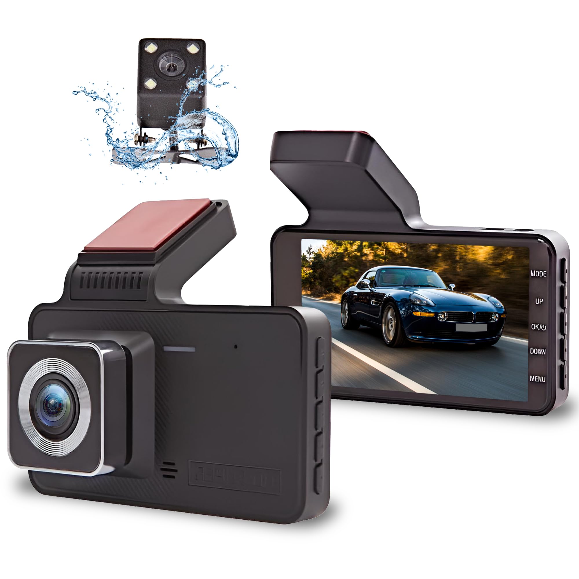 Amazon.com: KRONE - Dual Lens Car Video Recorder - Front and Rear Dash ...