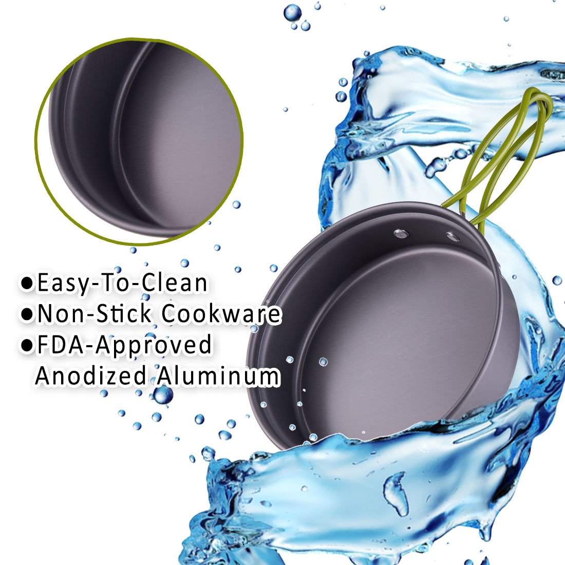 Buy RoryTory Camping Cookware Collapsible Cooking Pots & Pan Survival ...