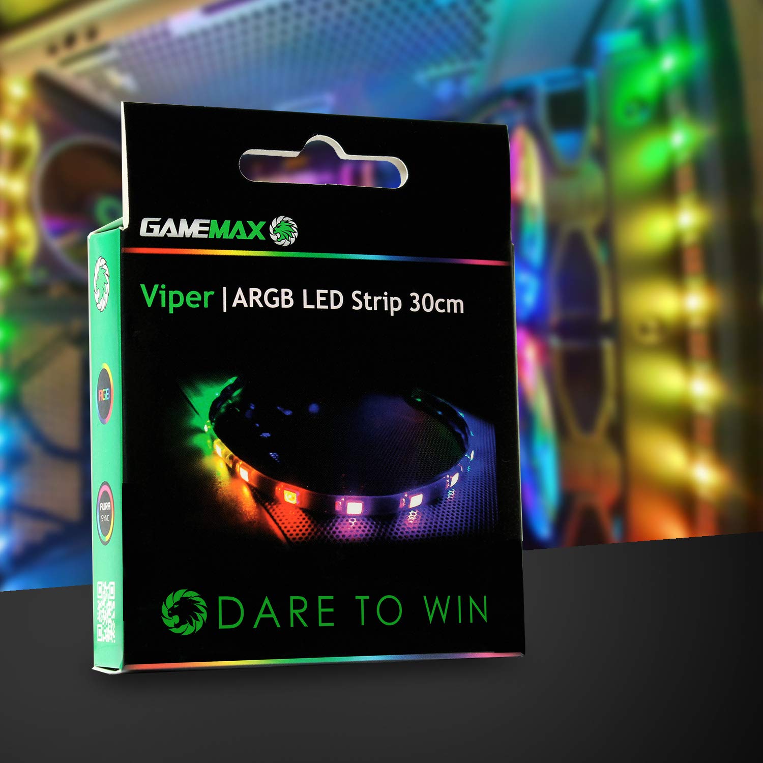 GameMax Viper ARGB Gaming 30cm LED Strip, Spectrum PC Lighting with ...
