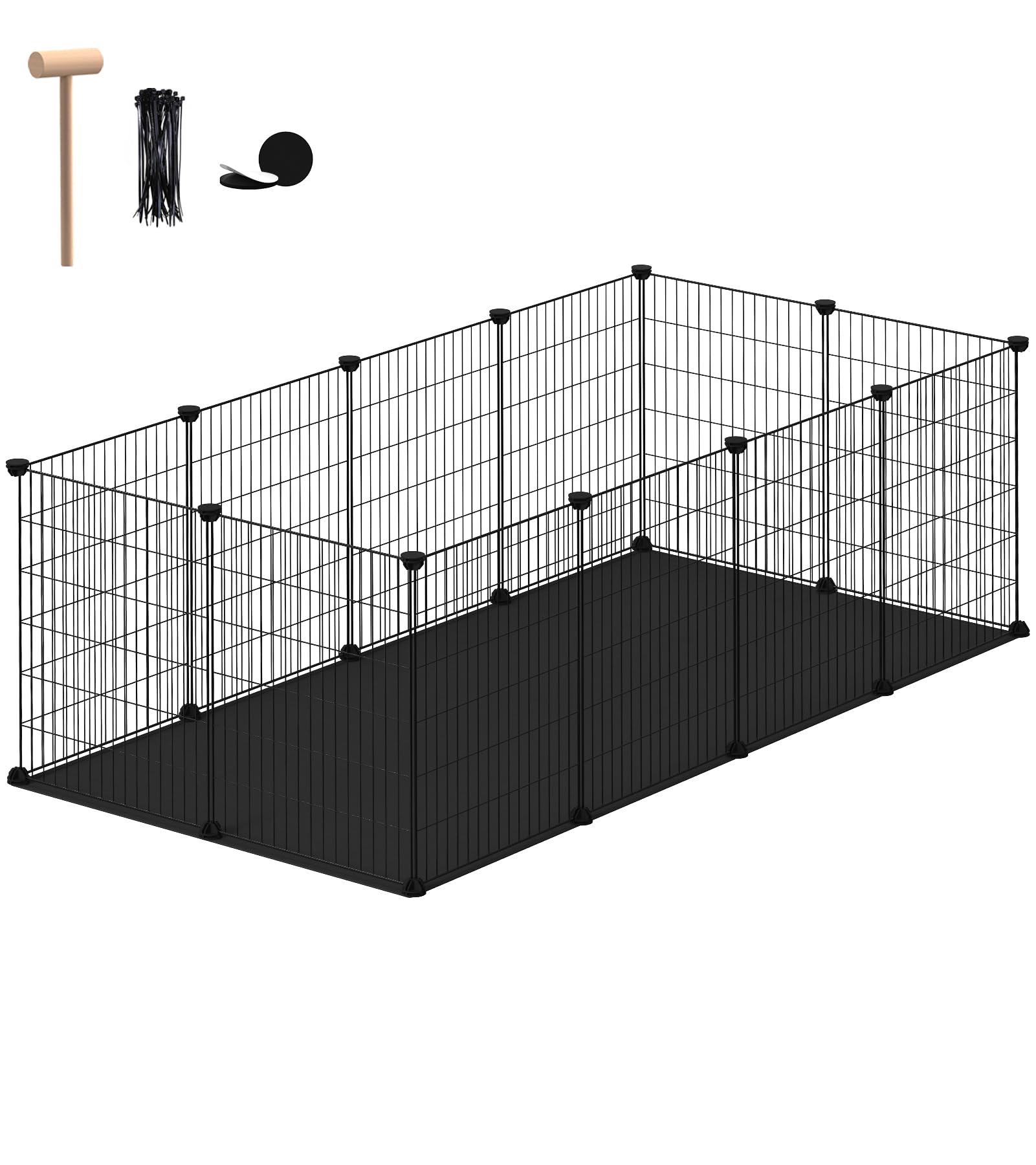 FunHola DIY Pet Playpen with Waterproof Washable Mat, XL, Small Animal ...