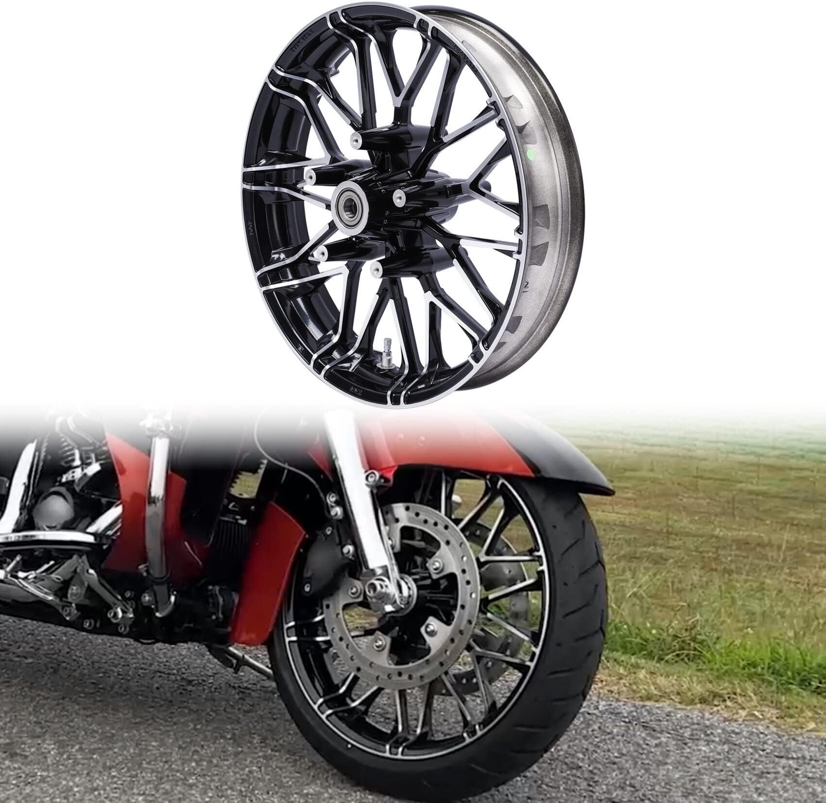 Amazon.com: XMT-MOTO 19'' Front Wheel Rim Fit For Harley Touring Road ...