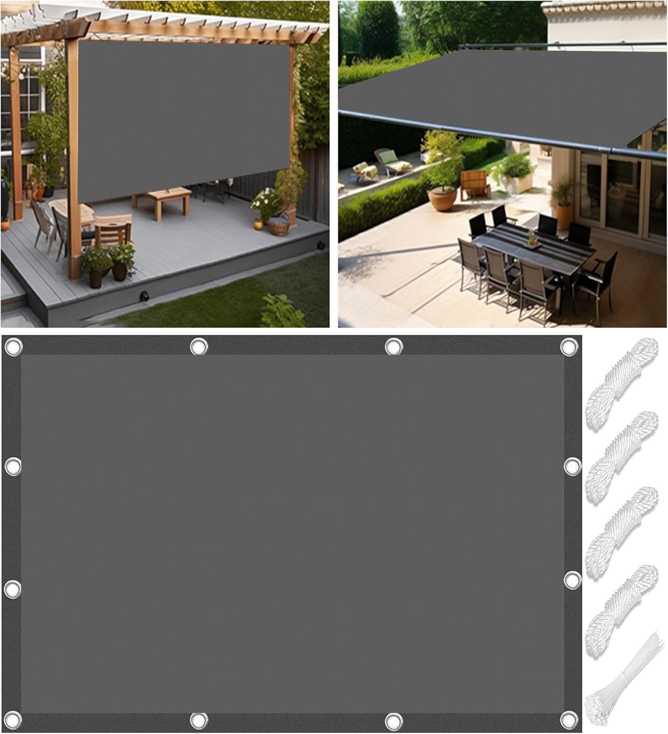 Amazon.com : Woace Sun Shade Cloth Waterproof 14x19 FT Pergola Shade ...