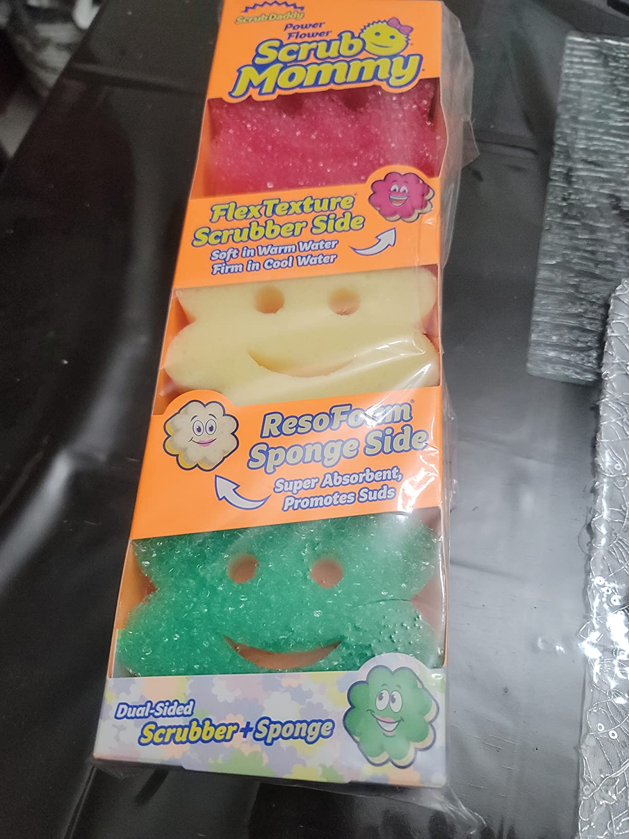 Amazon.com: Scrub Daddy Sponge Set - Scrub Mommy Power Flower Dual ...