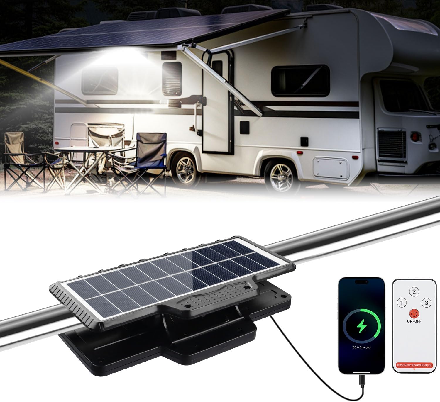 Amazon.com: Solar RV Lights Exterior, 208 LED Motion Sensor RV Porch ...