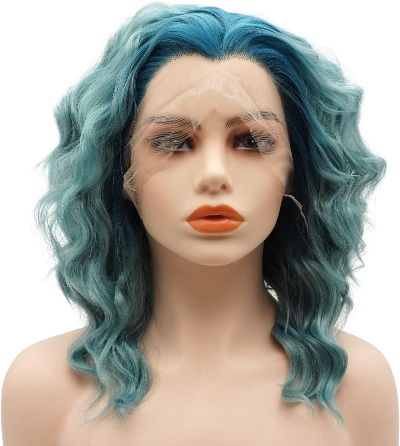 Amazon.com : LUSHY BEAUTY Hair Synthetic Lace Front Wig Curly Long ...