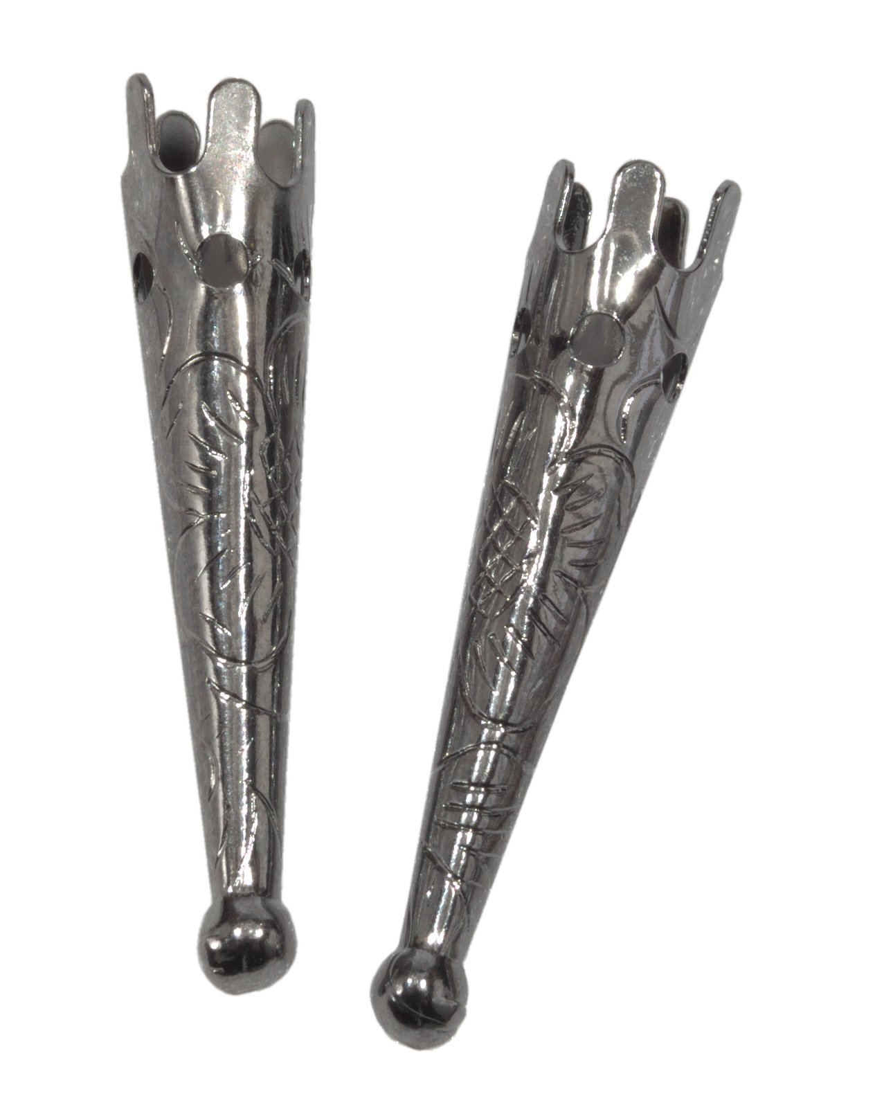 Amazon.com: TWO Bolo Tips Gunmetal Silver Tone - 2pcs - 33x7mm : Arts ...