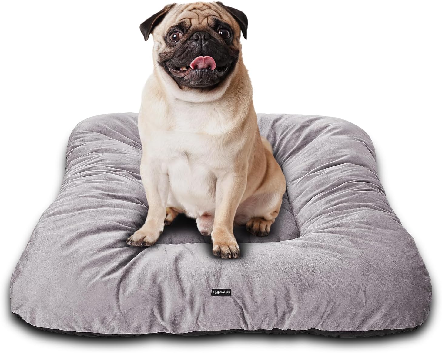 amazon basics Premium Rectangular Washable Soft Velvet Pet Bed for Dog ...