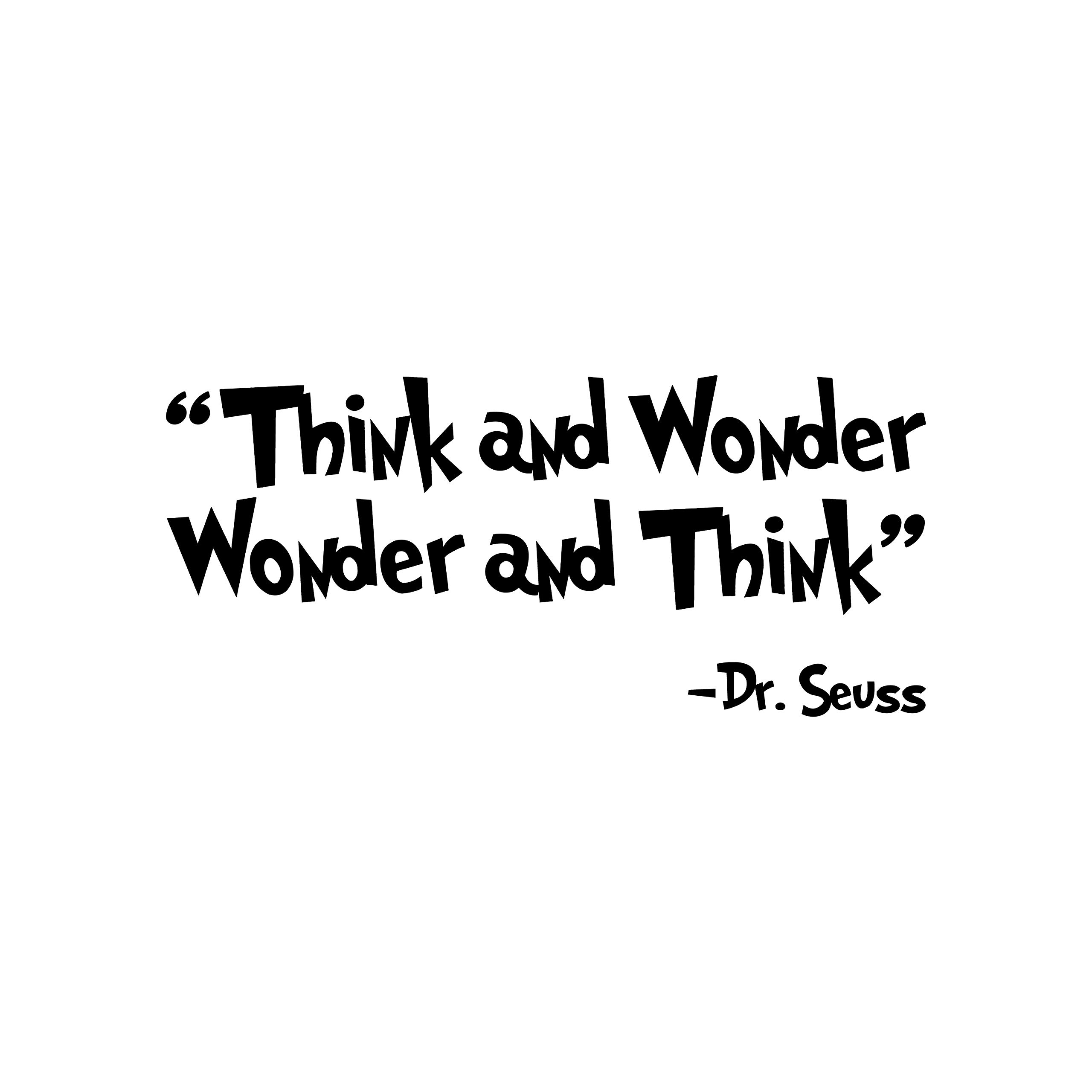 Amazon.com: Vinyl Wall Art Decal - Think and Wonder Wonder and Think ...