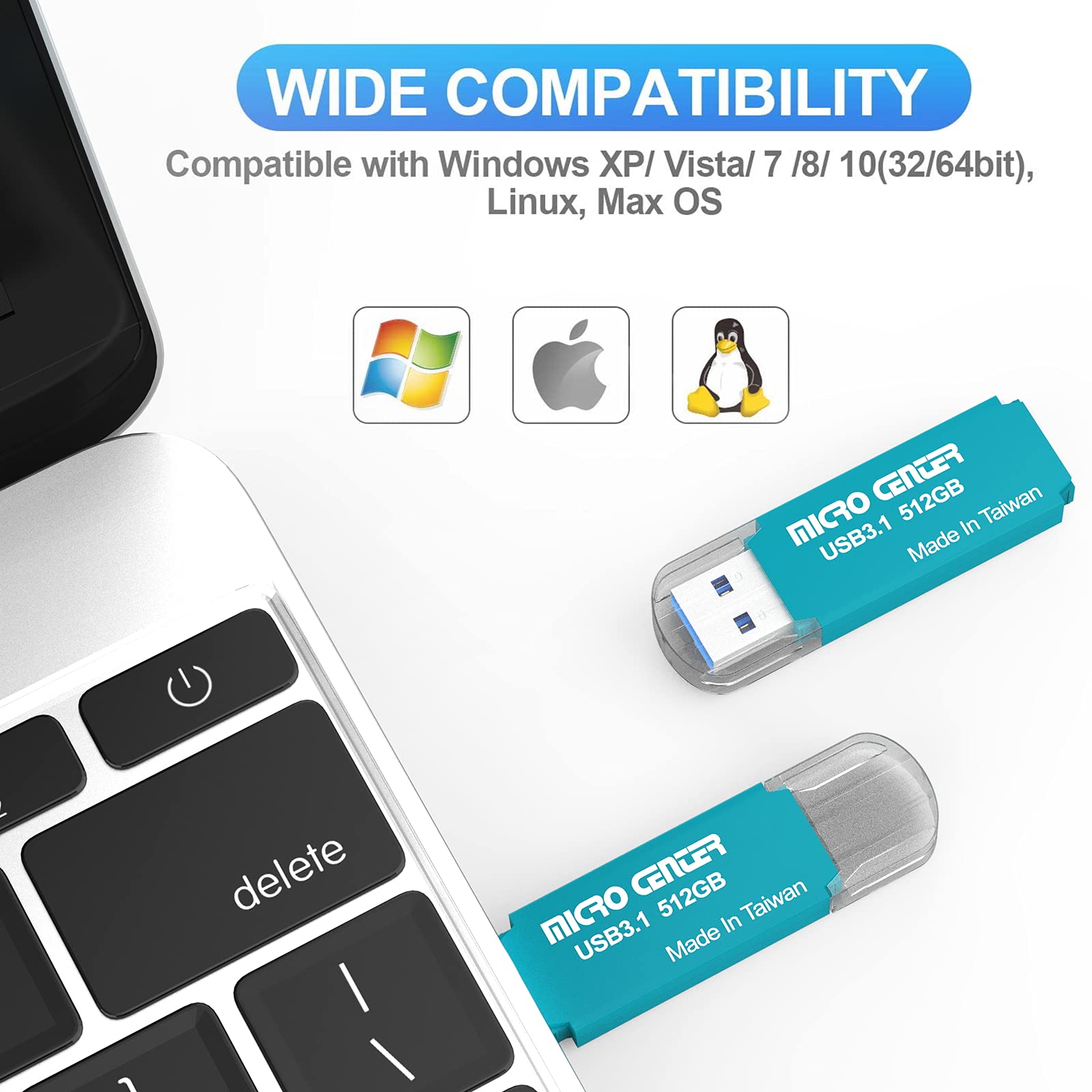 Snapklik.com : Micro Center Pro 512GB USB 3.1 Gen1 Flash Drive Faster ...