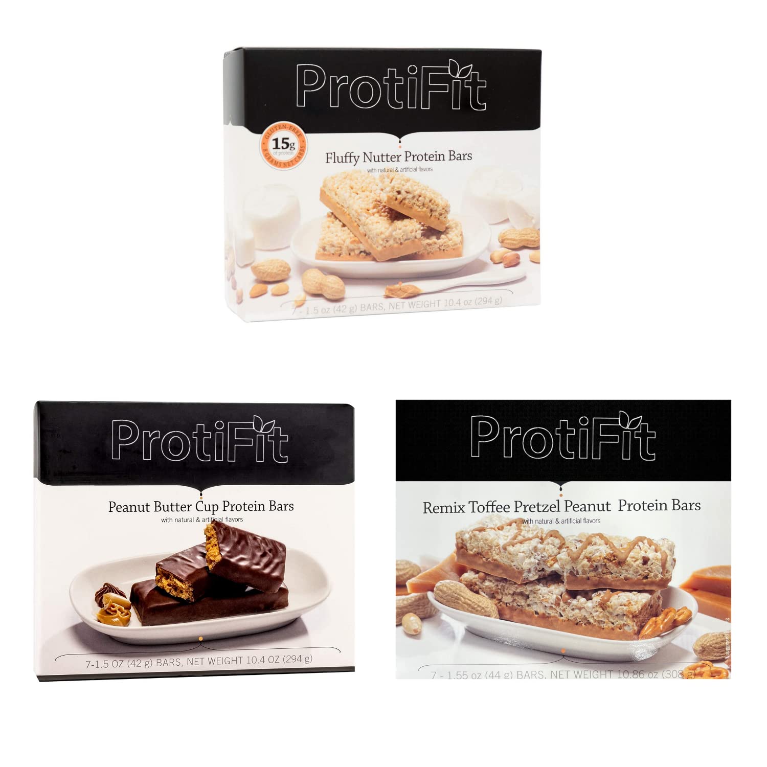 Amazon.com : PROTIFIT - Low Calorie Bar 3 Pack, Peanut Butter VLC ...