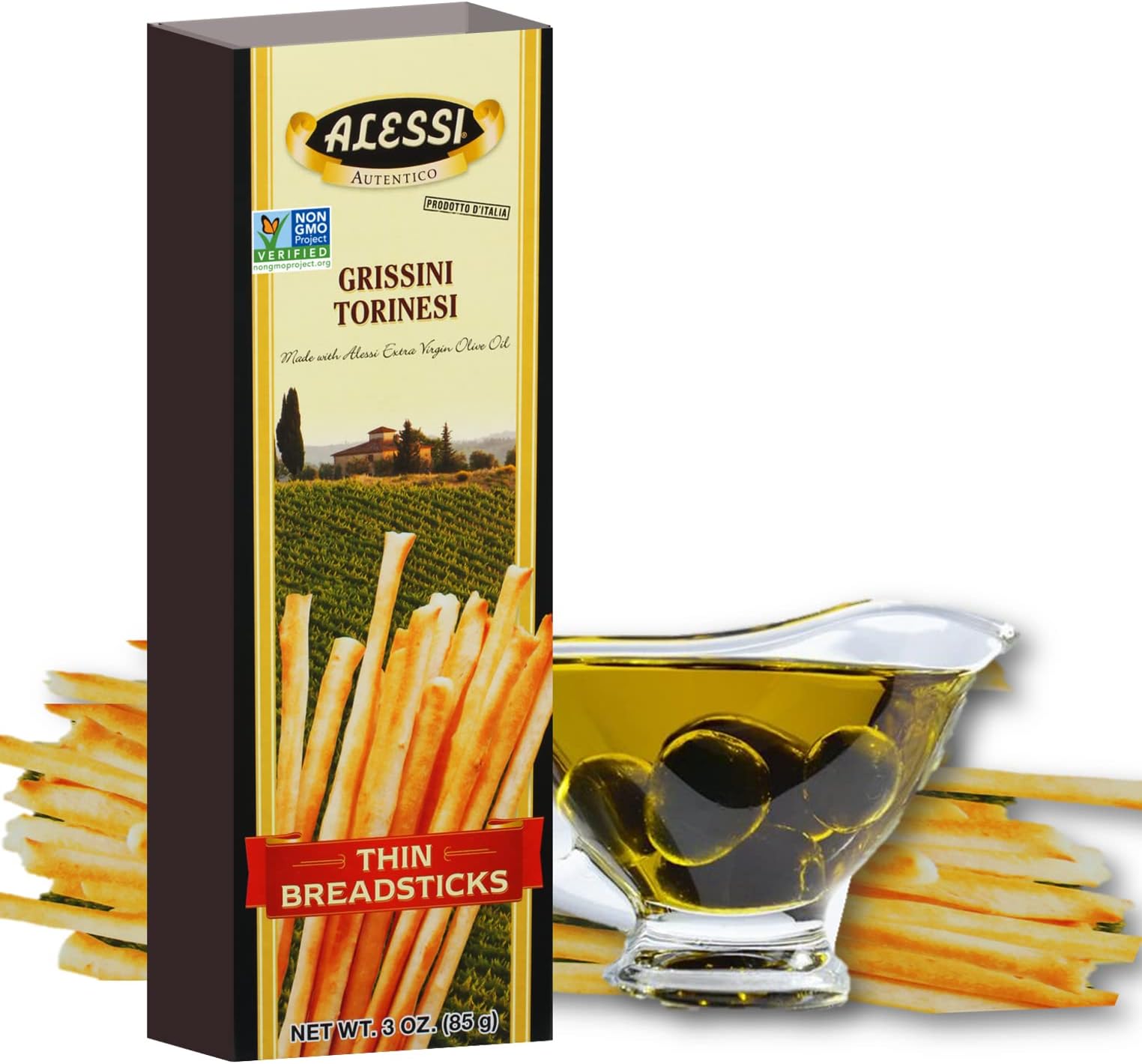 Amazon.com: Alessi Imported Breadsticks, Thin Autentico Italian Crispy ...