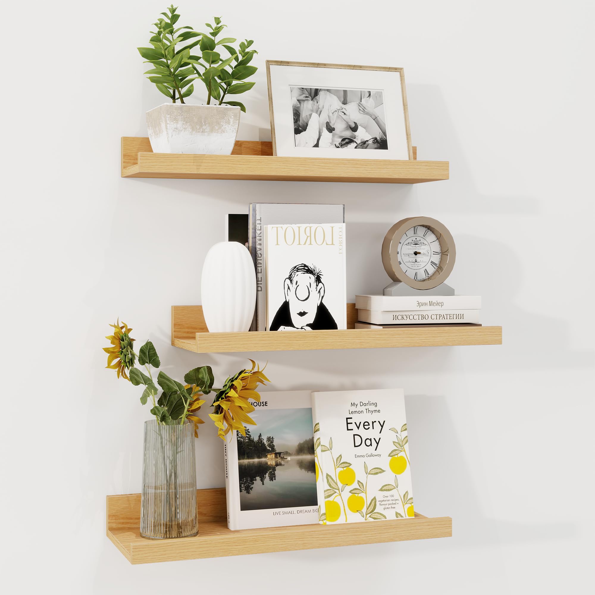 Amazon.com: Axeman Picture Ledge Shelf, Floating Shelves for Wall with ...