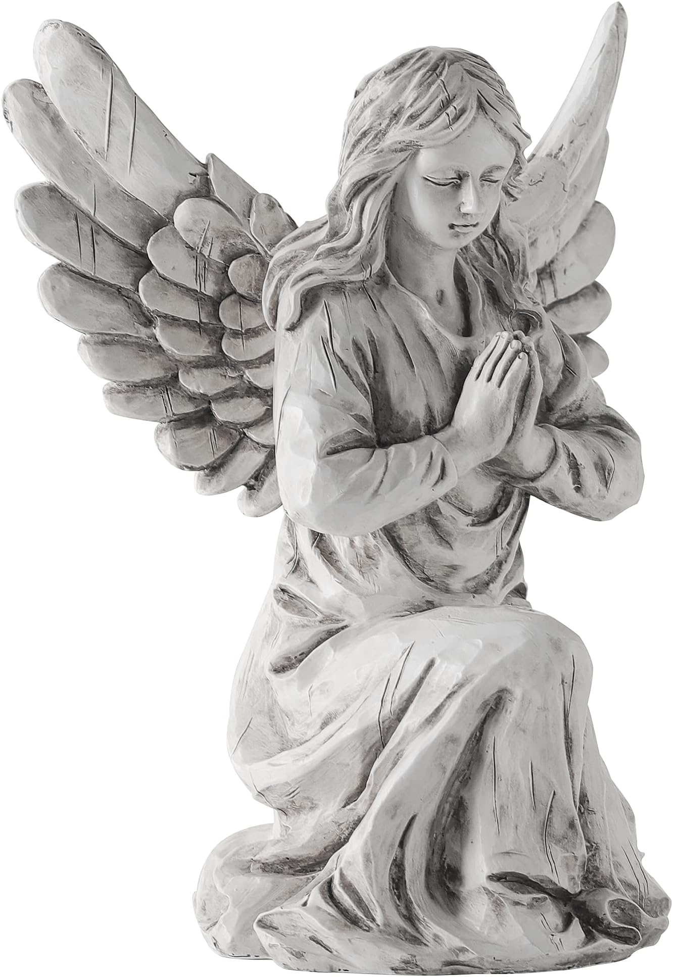 Amazon.com: Praying Angel Statues - 10 Inch Peaceful Angel Figurine for ...