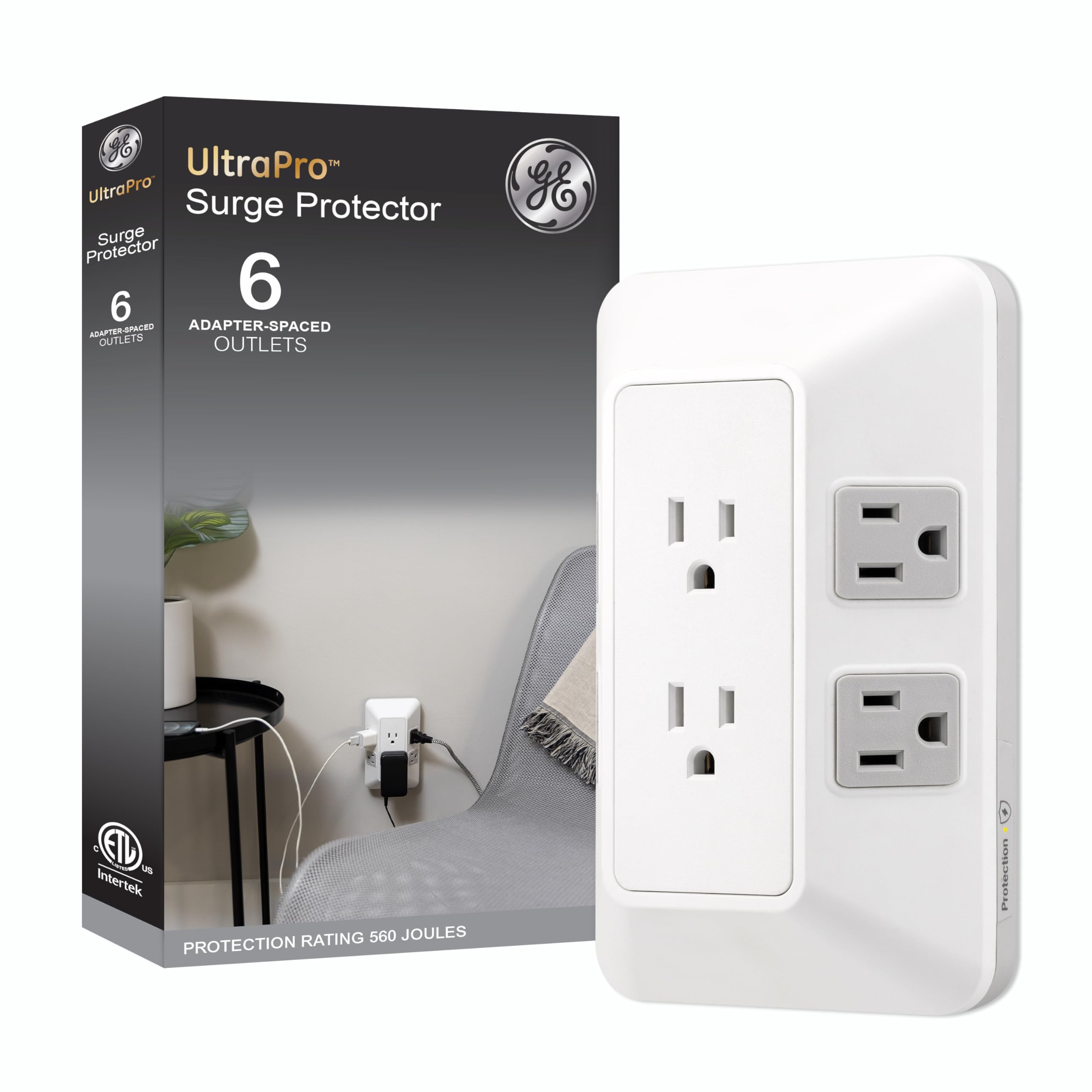 Amazon.com: GE 6-Outlet Surge Protector, Multi Plug Outlet Extender ...