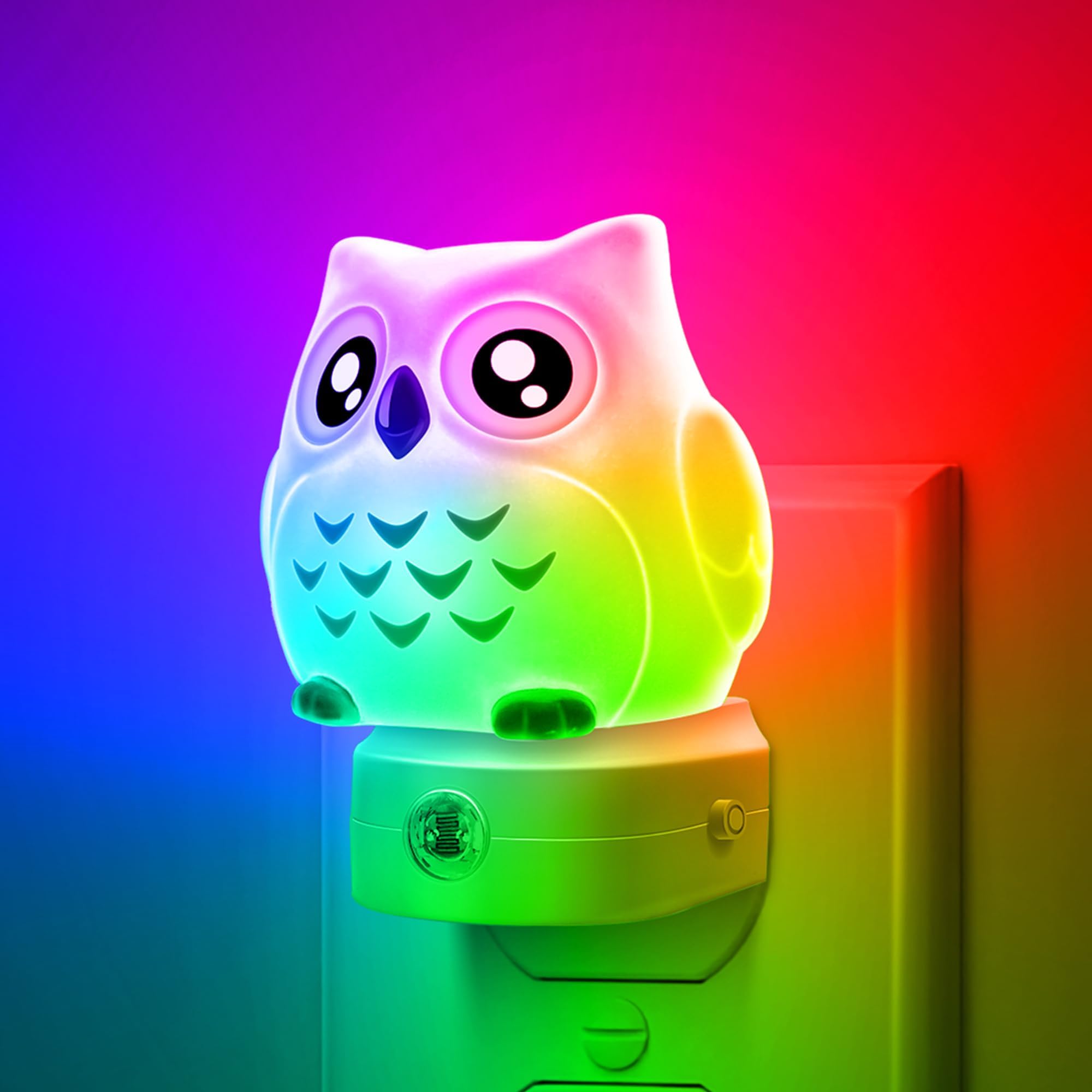 Amazon.com: 2 PCS Owl LED Plug in Night Light for Kids- Wall Lamp Take ...
