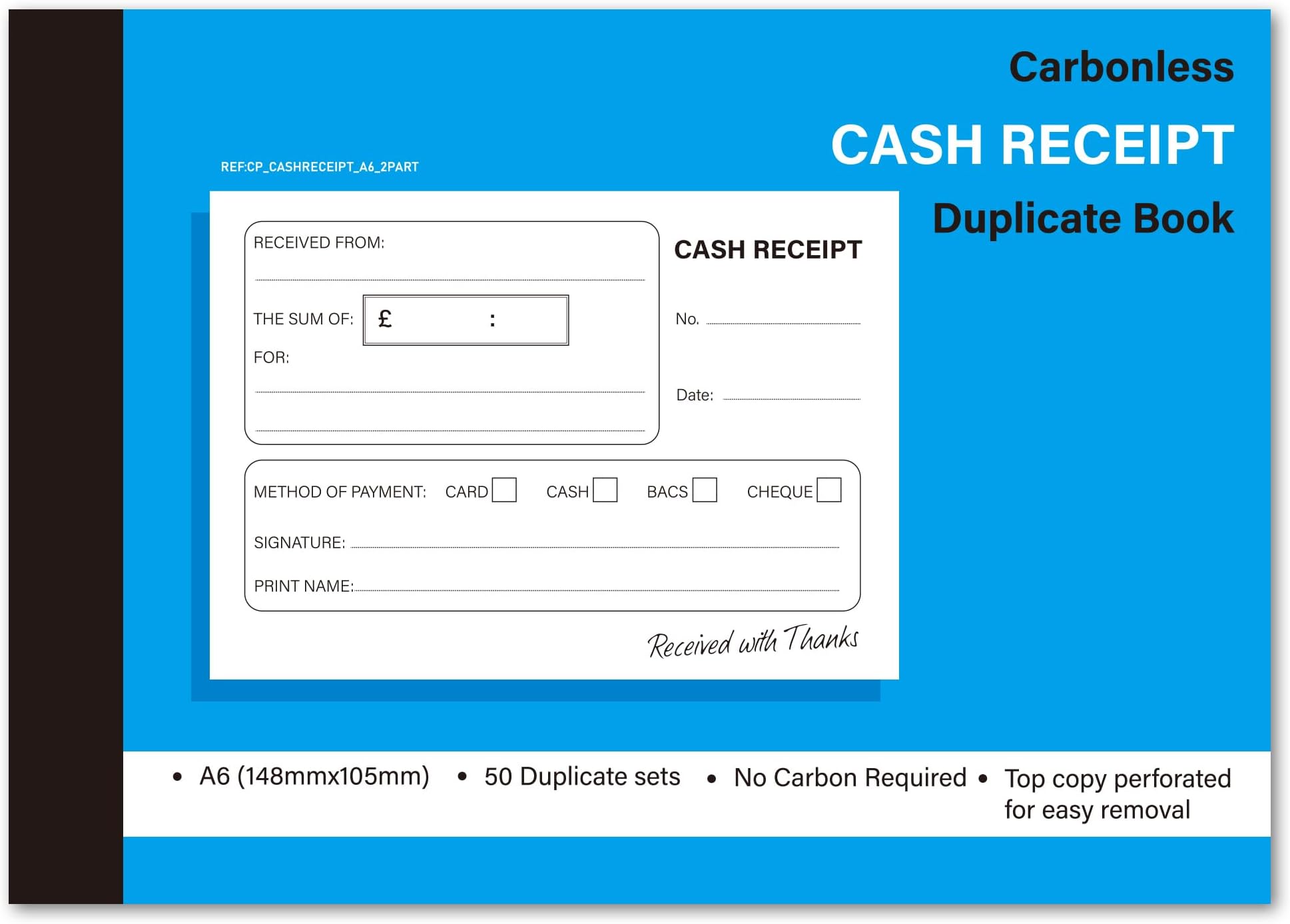 3X Half Size Triplicate Books - Numbered 1-50 Pages Carbon - Order ...