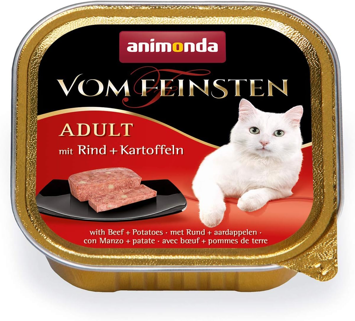 Animonda vom feinsten Nassfutter Katze Adult - mit Rind + Kartoffeln 32 ...