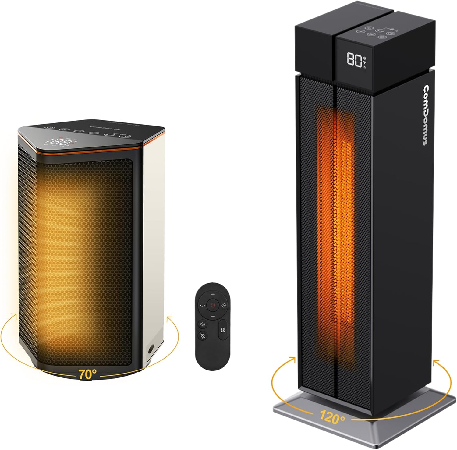 Amazon.com: ComDomus Small&Large Space Heater bundle, Portable Electric ...