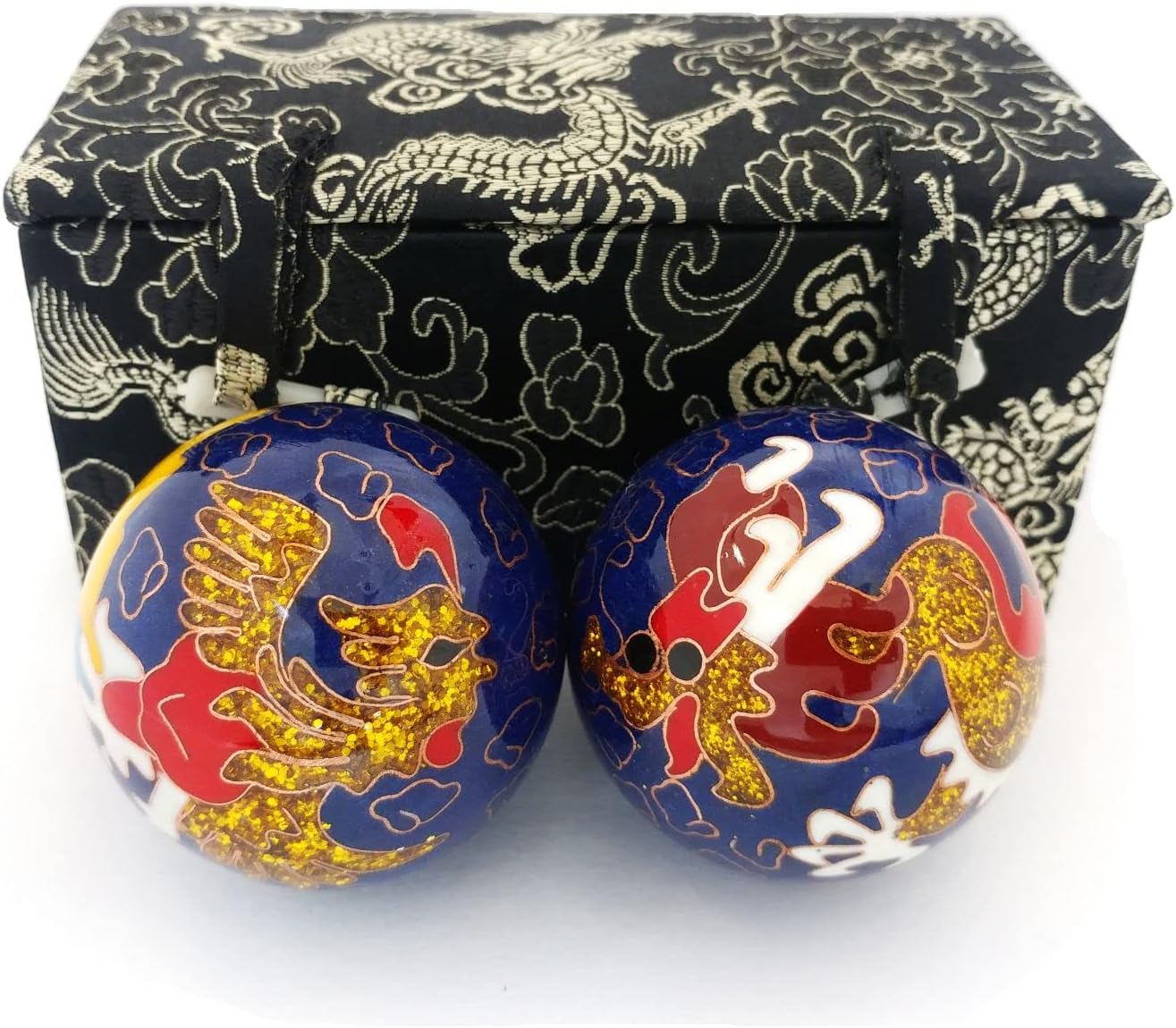 Amazon.com: BCQLI 2" Greenish Stone Baoding Balls,Hand Exercise Tool ...