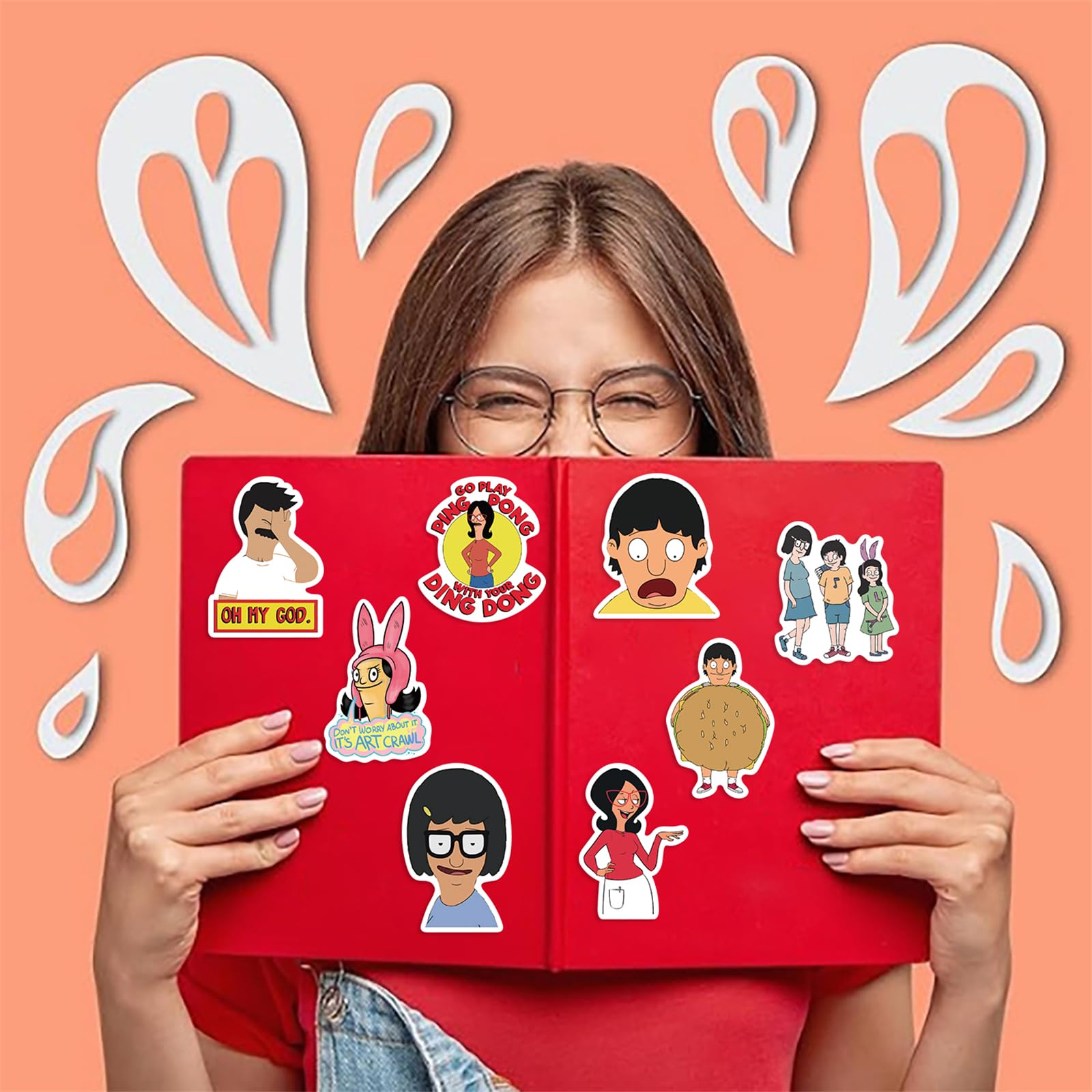 Snapklik.com : 50pcs Bobs Burgers Waterproof Sticker For Water Bottles ...