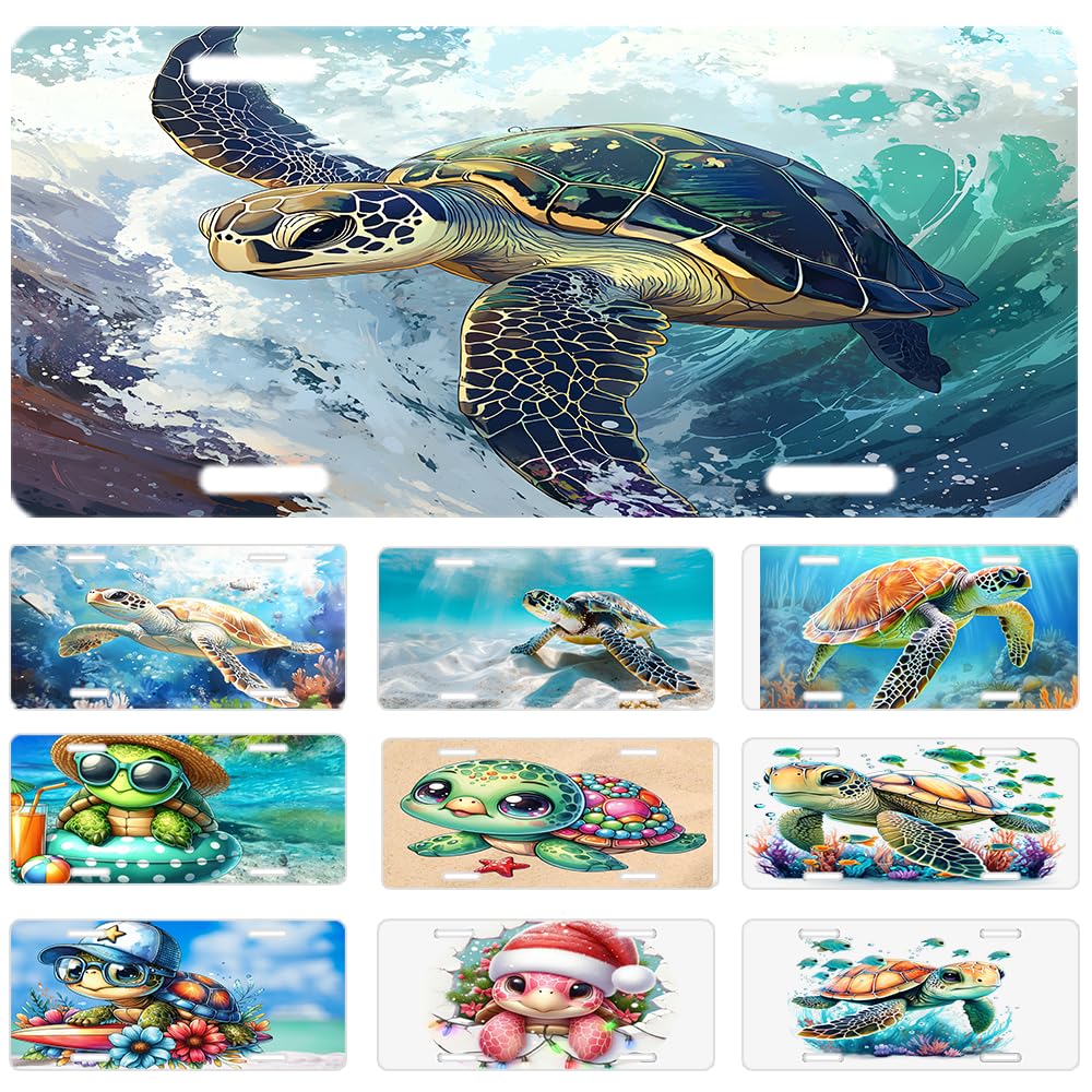 Turtle Custom License Plate Cover Personalized License Plates With 4 ...
