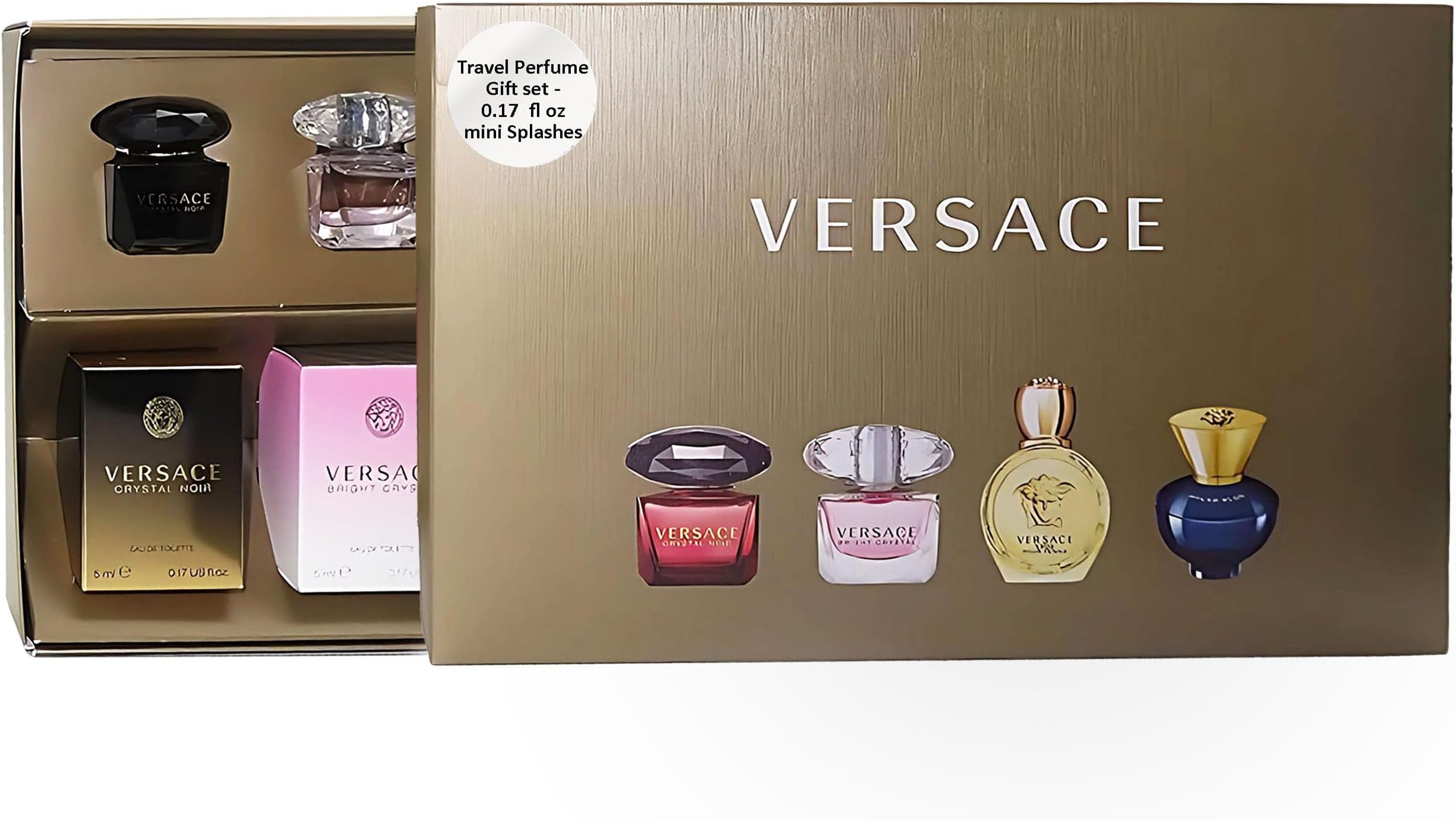 Amazon.com : Versace Gifts & Sets Womens Mini Set (Crystal Noir/Bright Crystal/Eros Pour Femme ...