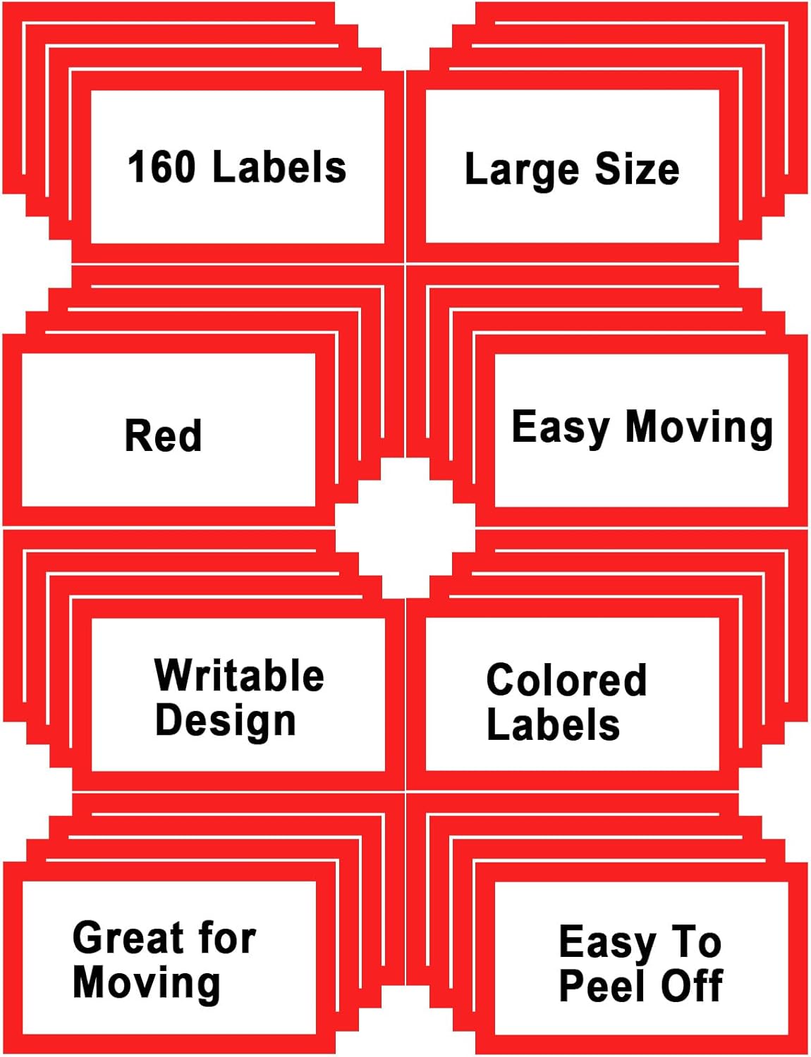 Amazon.com : 6 x 4 inch Large Moving Labels for Boxes, Blank Moving ...