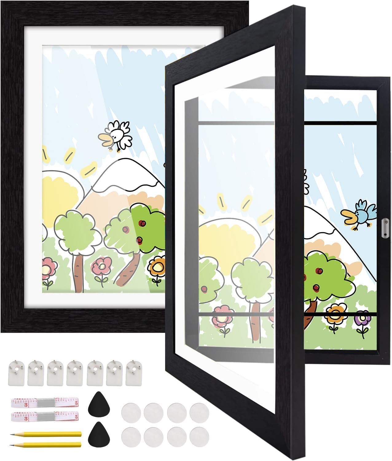 Amazon.com: 2 Packs Kids Art Frames,Kids Artwork Frames Changeable ...