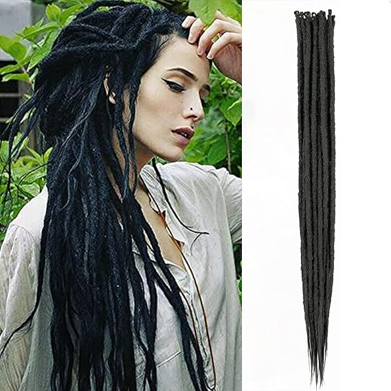 Amazon.com : Dreadlock Extenisons 30 Strands Fake Dreads 24" Synthetic ...