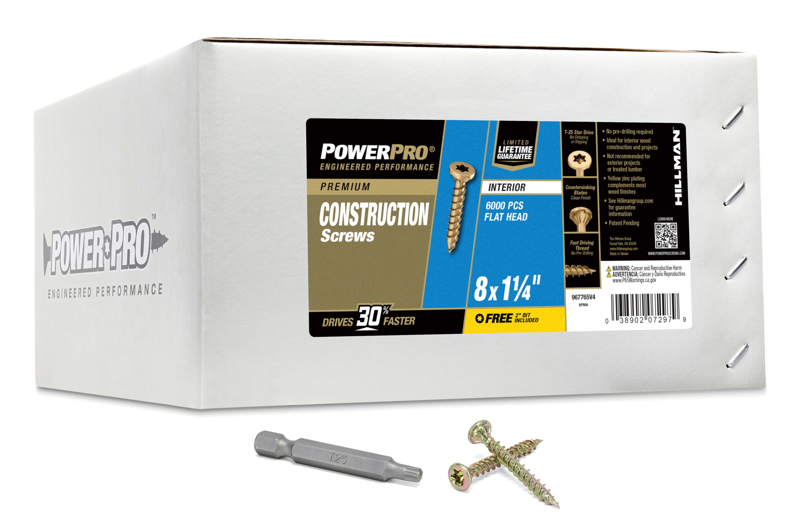 Amazon.com: Power Pro Premium Interior Construction Screws (#8 x 1-1/4 ...