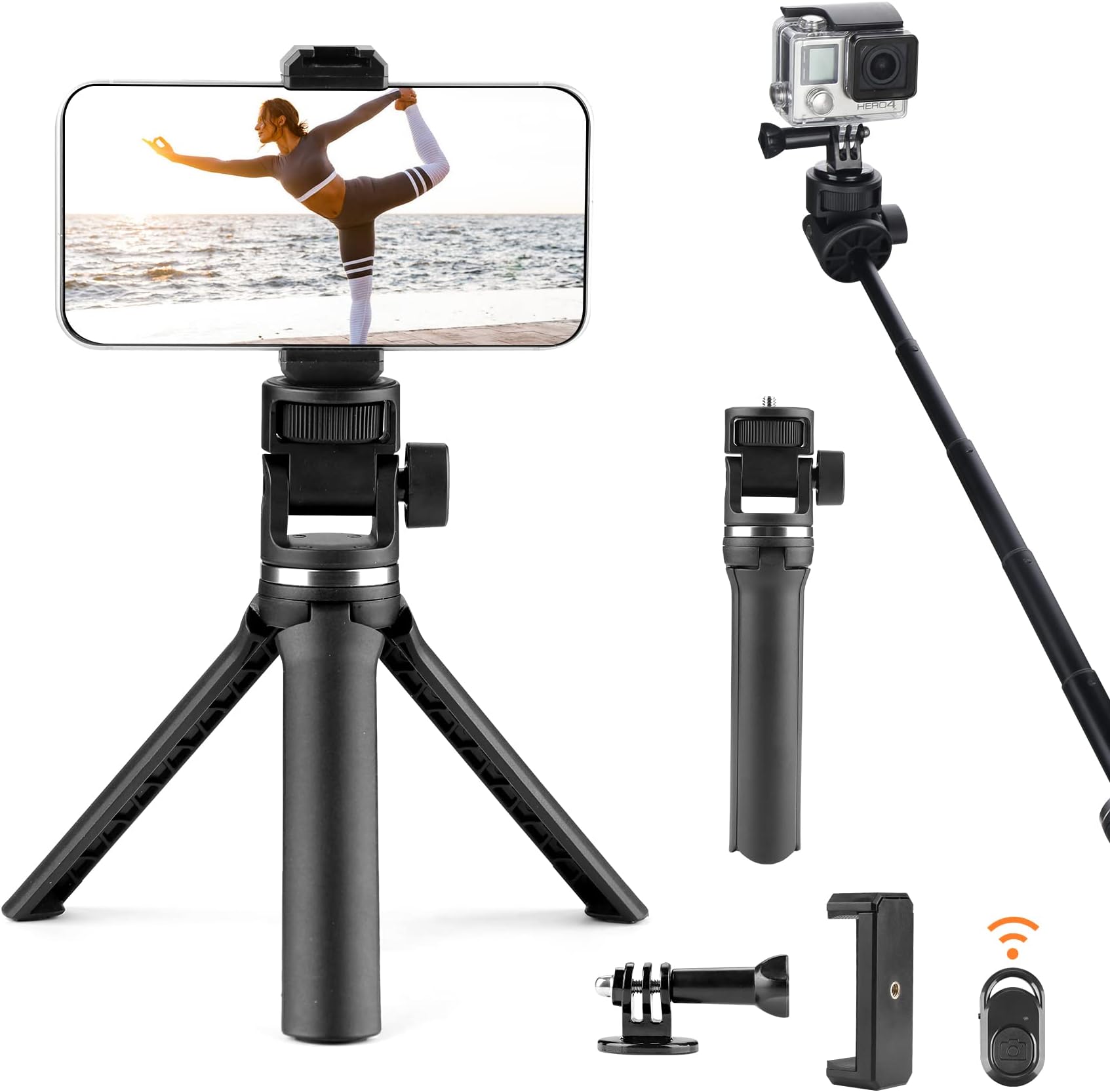 Amazon.com: Zeadio Mini Smartphone Tripod Grip Stabilizer, Desktop ...
