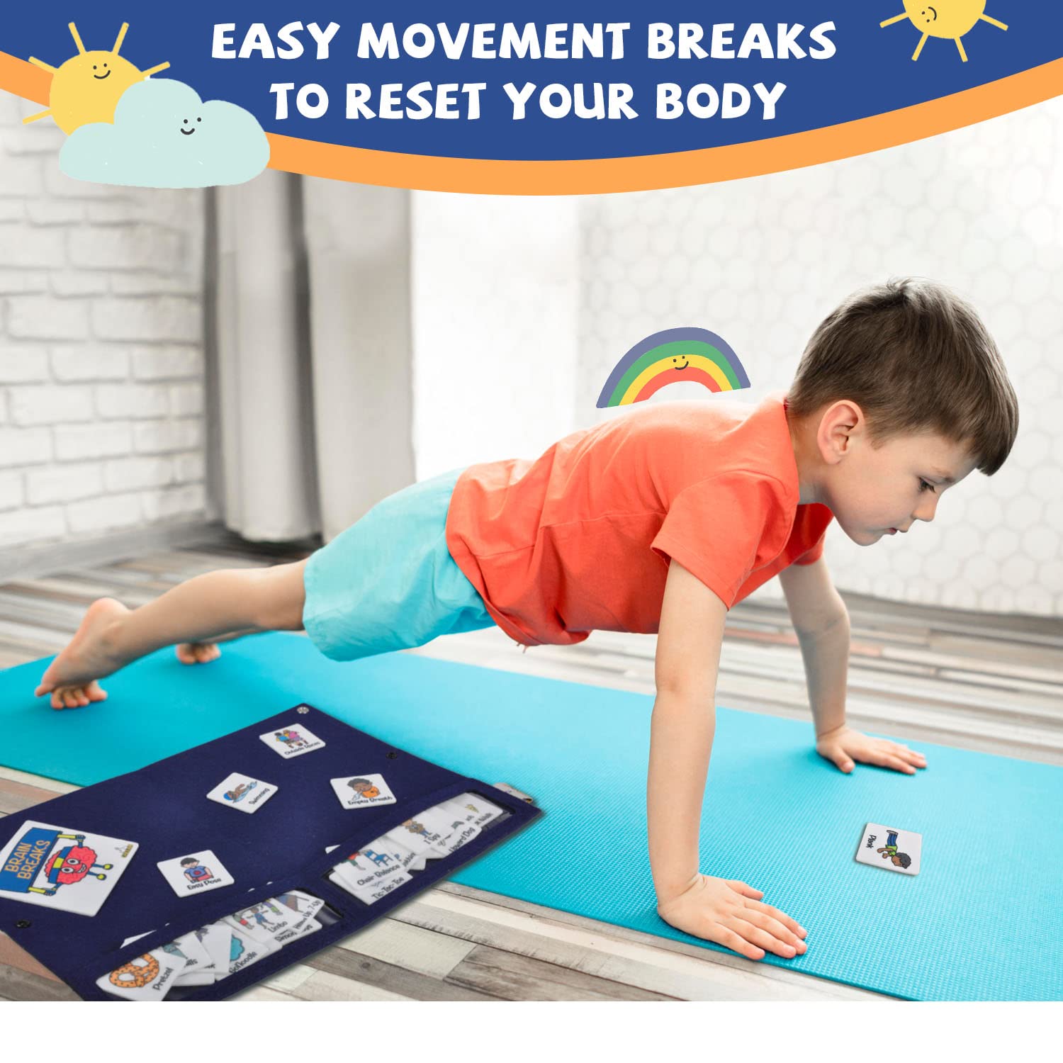 Snapklik.com : Classroom Brain Break Activities Board, Exercise Cards ...