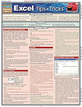 Amazon.com: Excel Tips & Tricks QuickStudy Laminated Reference Guide ...