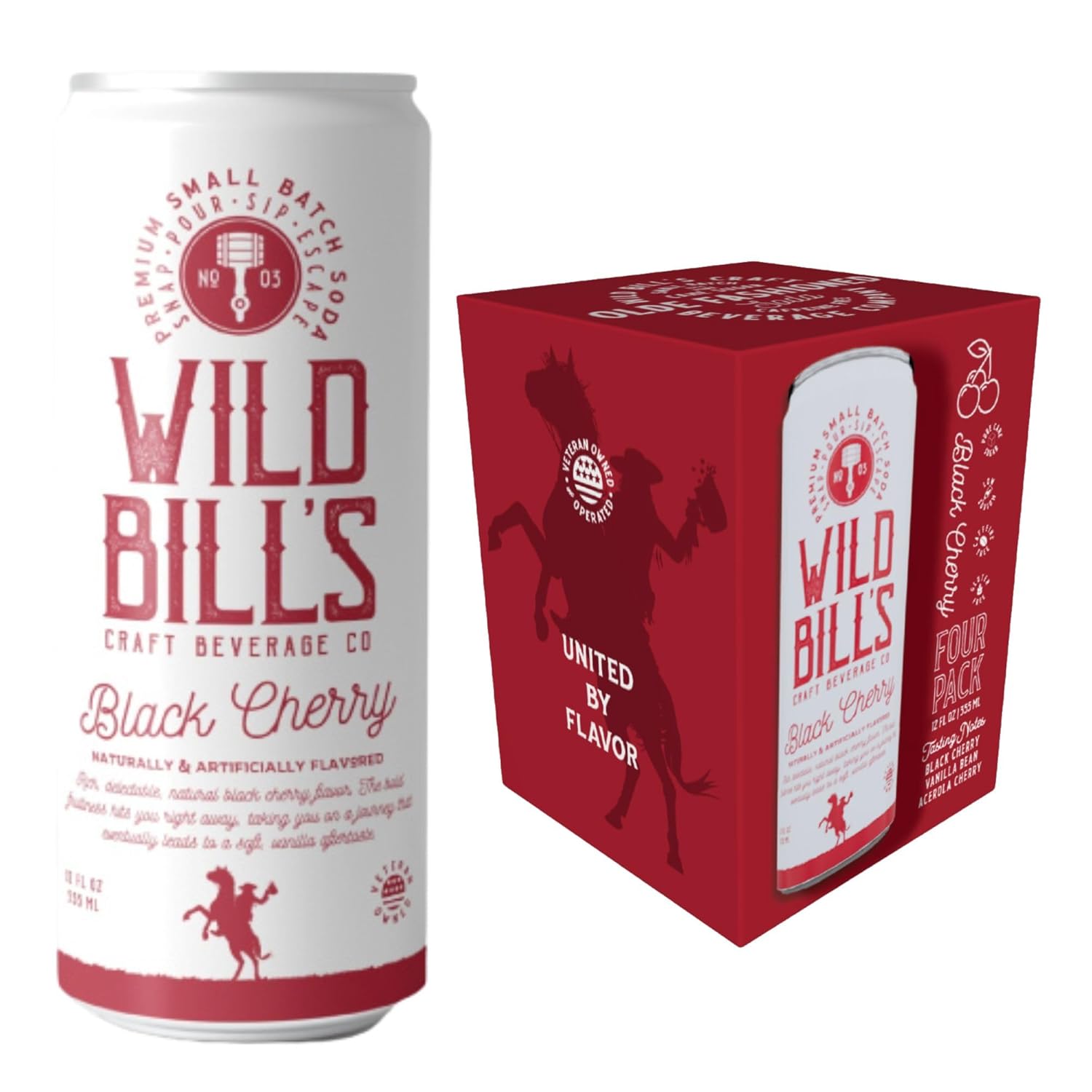 Amazon.com : Wild Bill's Black Cherry Soda Classic Craft Soda Pop Soft ...