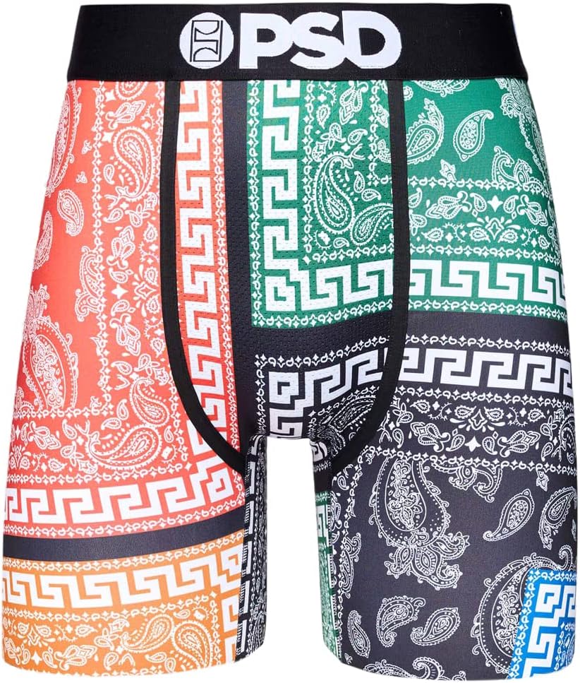 PSD Men's Rich Meander Lux Boxer Briefs, Multi, S at Amazon Men’s ...