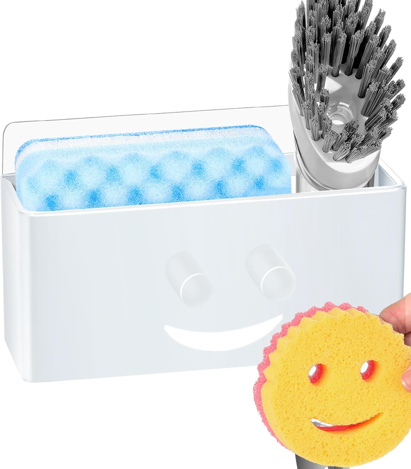Amazon.com - Upgraded Smiley Face Sponge Holder,Kitchen Sink Organizer ...