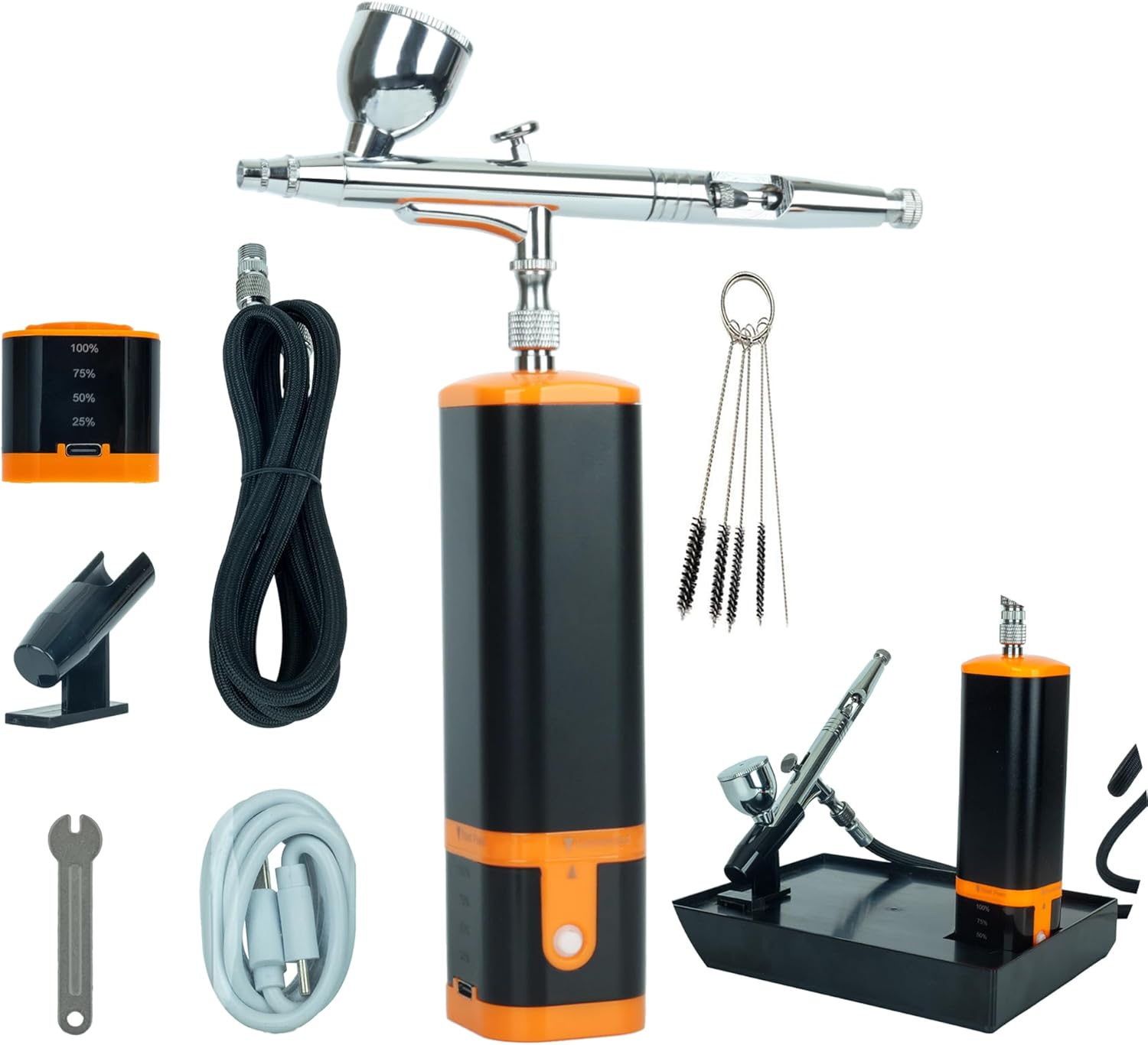 Amazon.com: Monordeng Airbrush Kit with Compressor Rechargeable ...