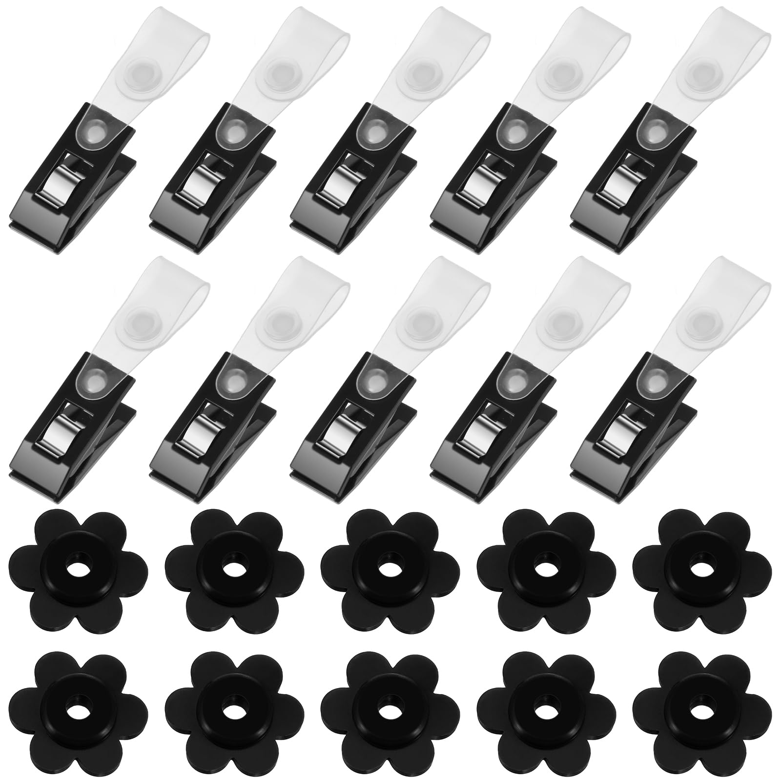 Amazon.com : 20Pcs Garden Flag Clips and Stoppers Adjustable Yard Flag ...